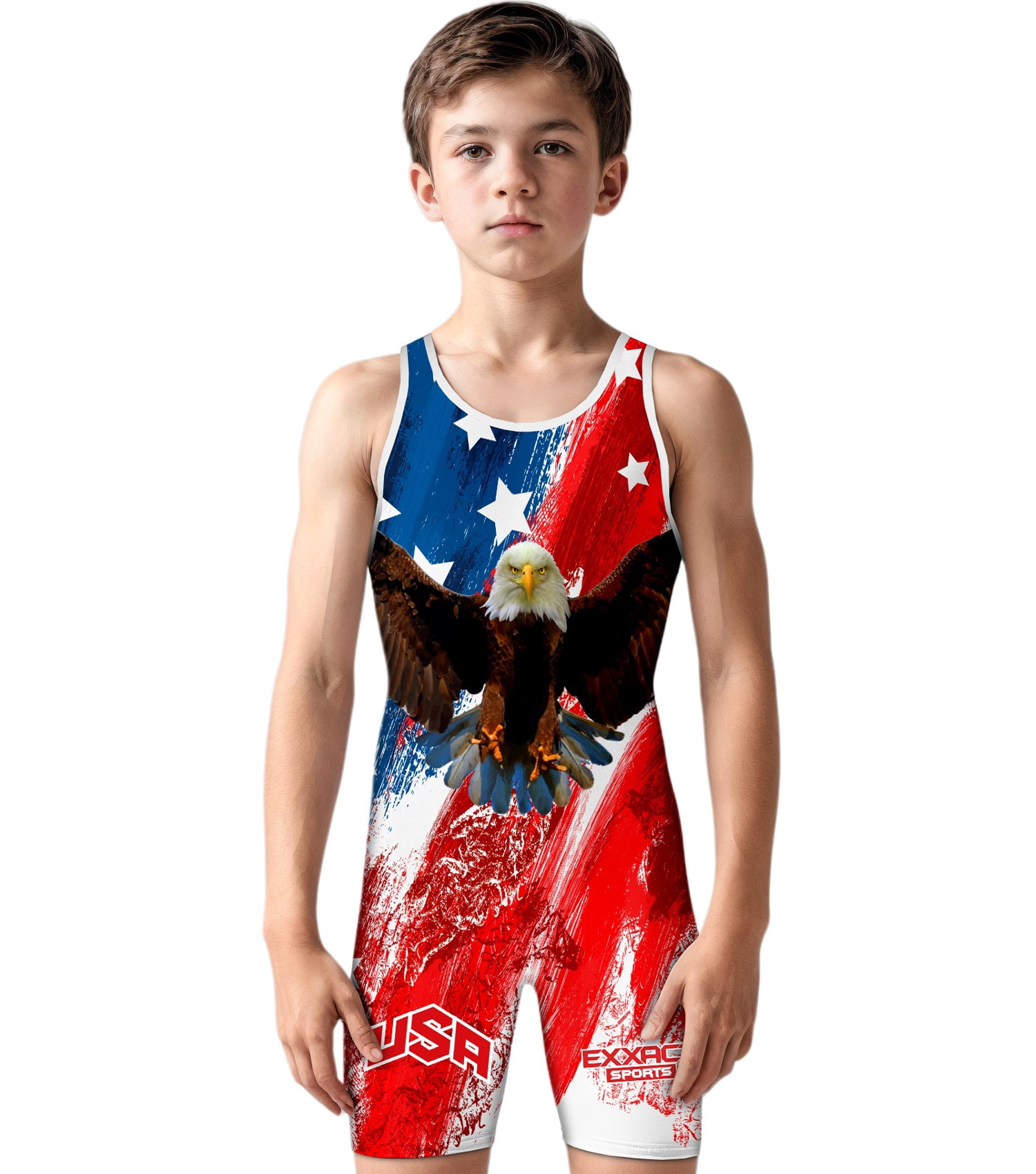 Exxact Sports Sublimated Youth Wrestling Singlet For Boys, Premium ...