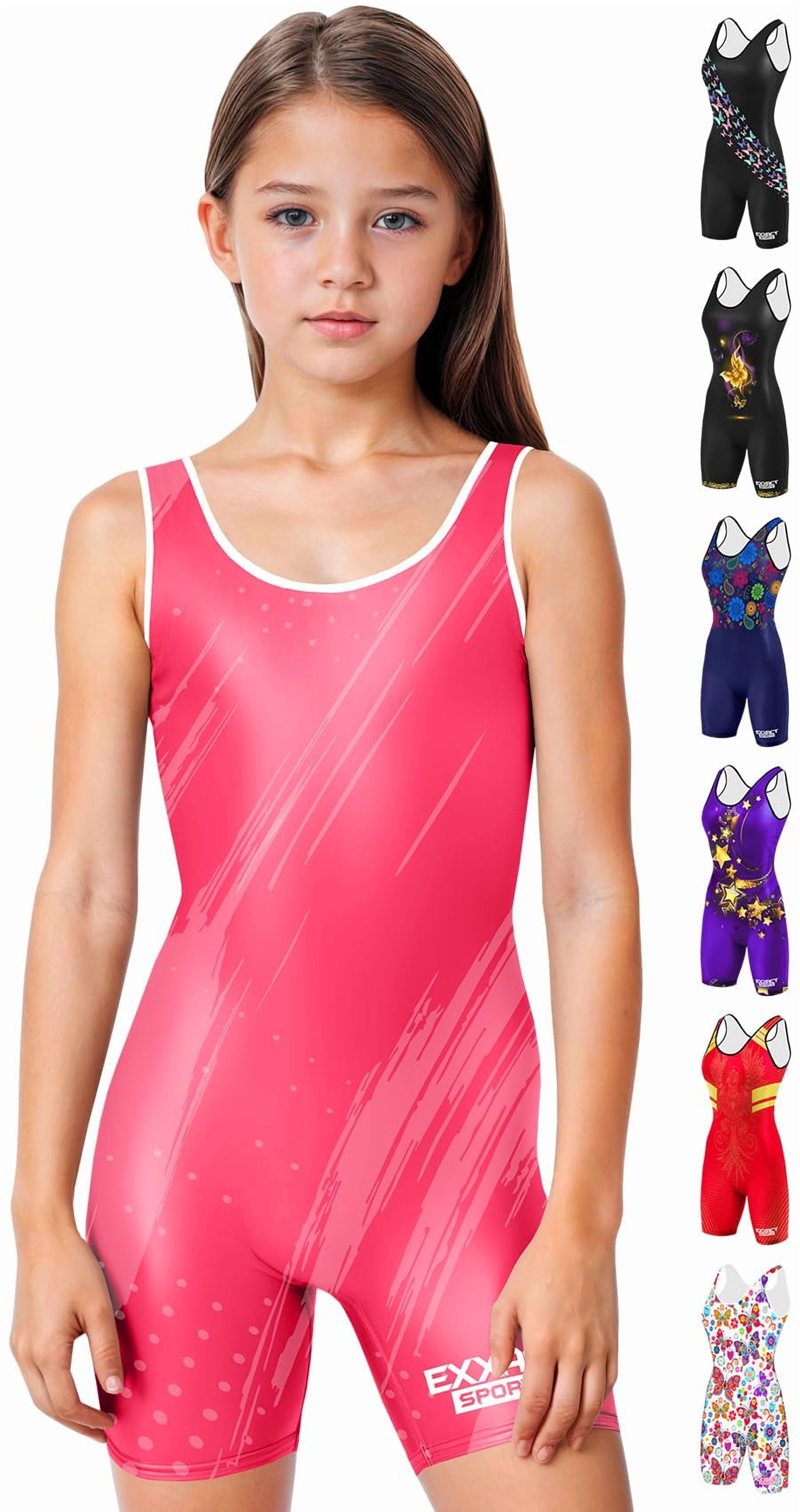 Exxact Sports Sublimated Youth Girls Wrestling Singlet – High-Cut, Full ...