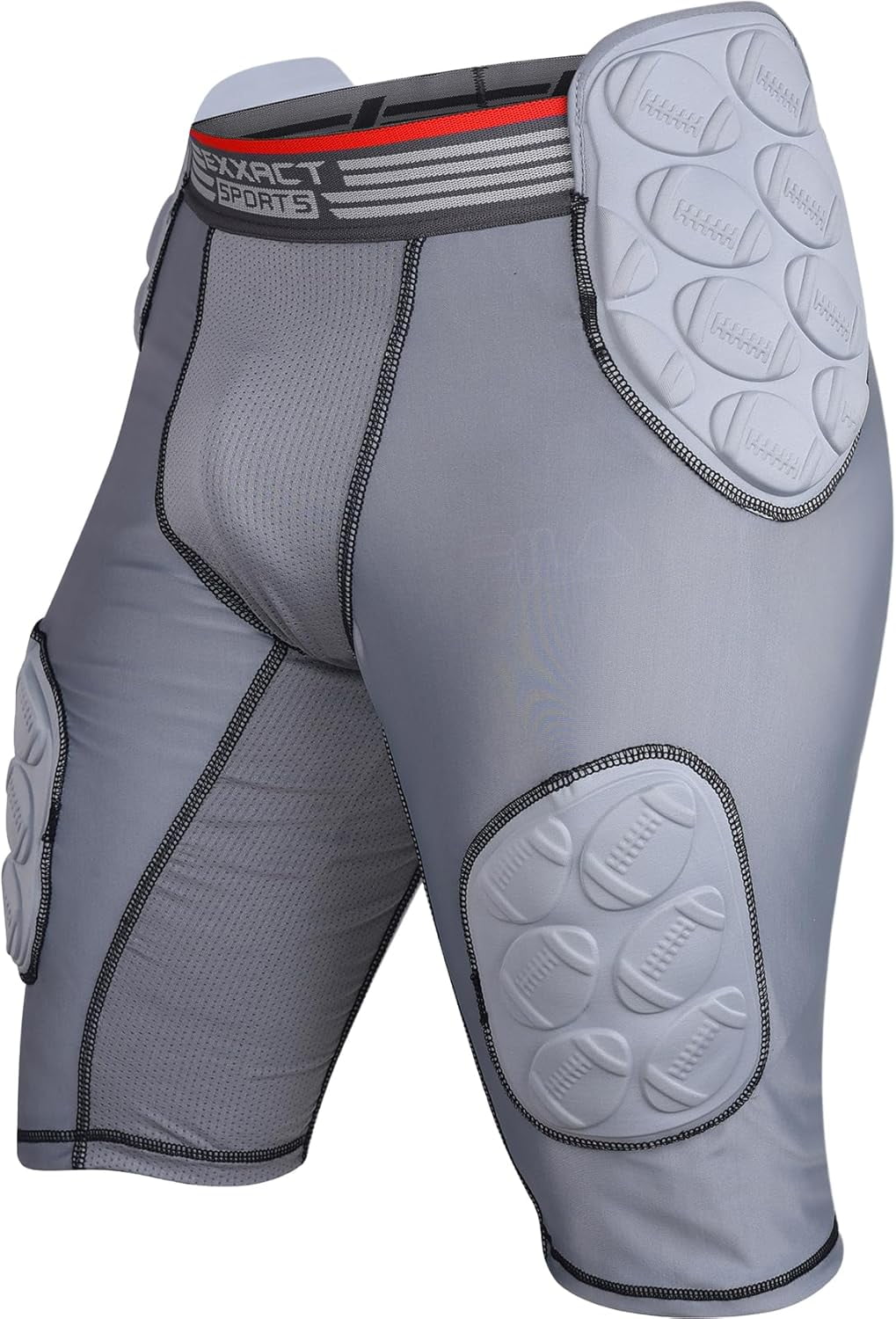 Exxact Sports "Touchdown 5-Pad Football Girdle w/Integrated Hip,Thighs ...