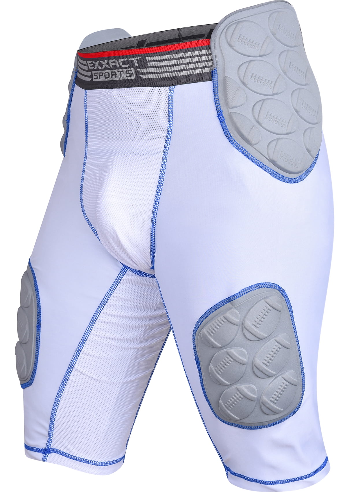 Exxact Sports "Touchdown 5-Pad Football Girdle w/Integrated Hip,Thighs ...