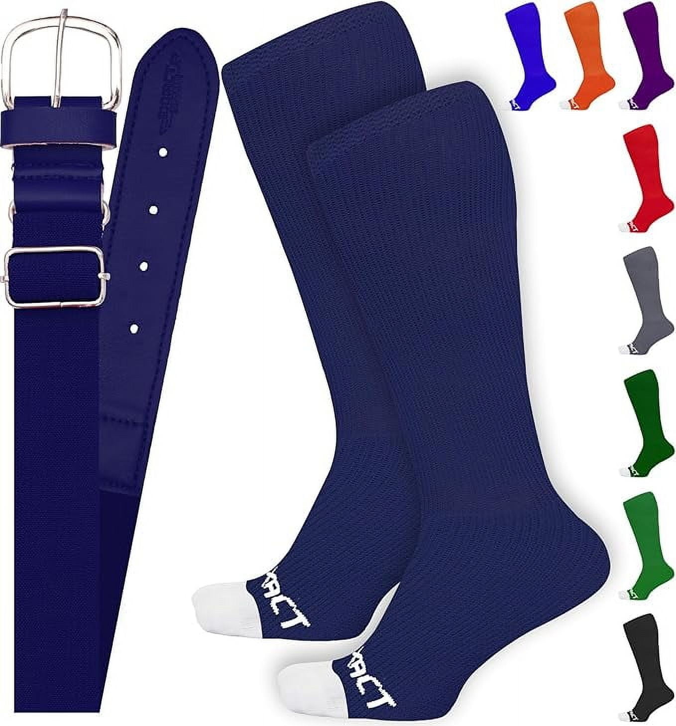 Exxact Sports Youth Baseball Socks and Belt Combo - Soft, Durable ...