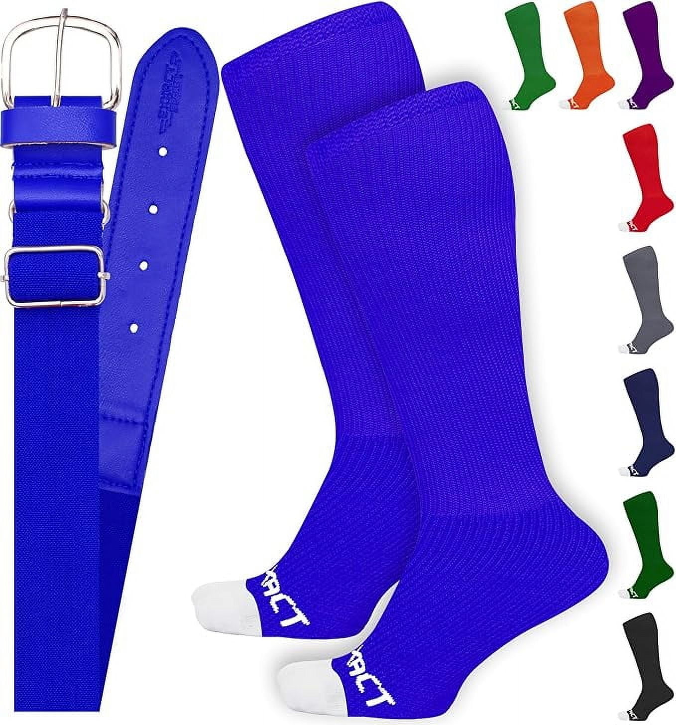 Exxact Sports Youth Baseball Socks and Belt Combo - Soft, Durable ...