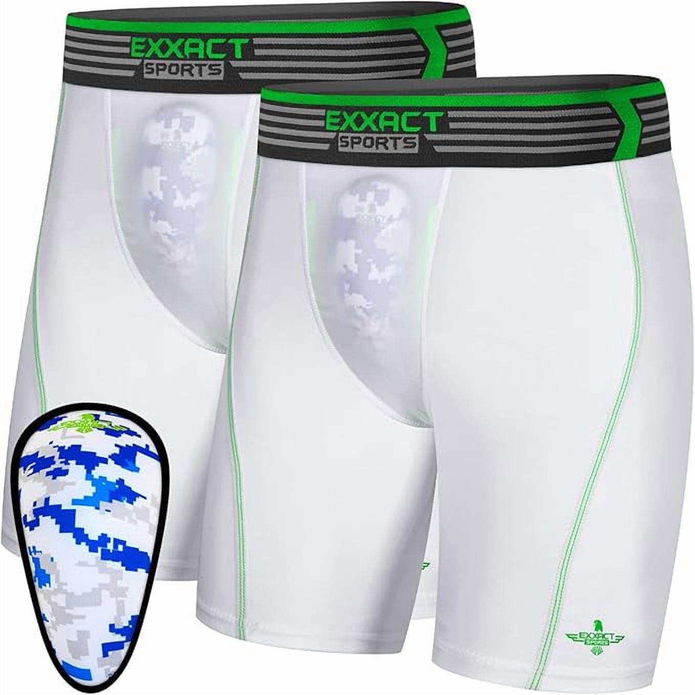 Exxact Sports Youth Compression Shorts with Soft Athletic Cup for ...