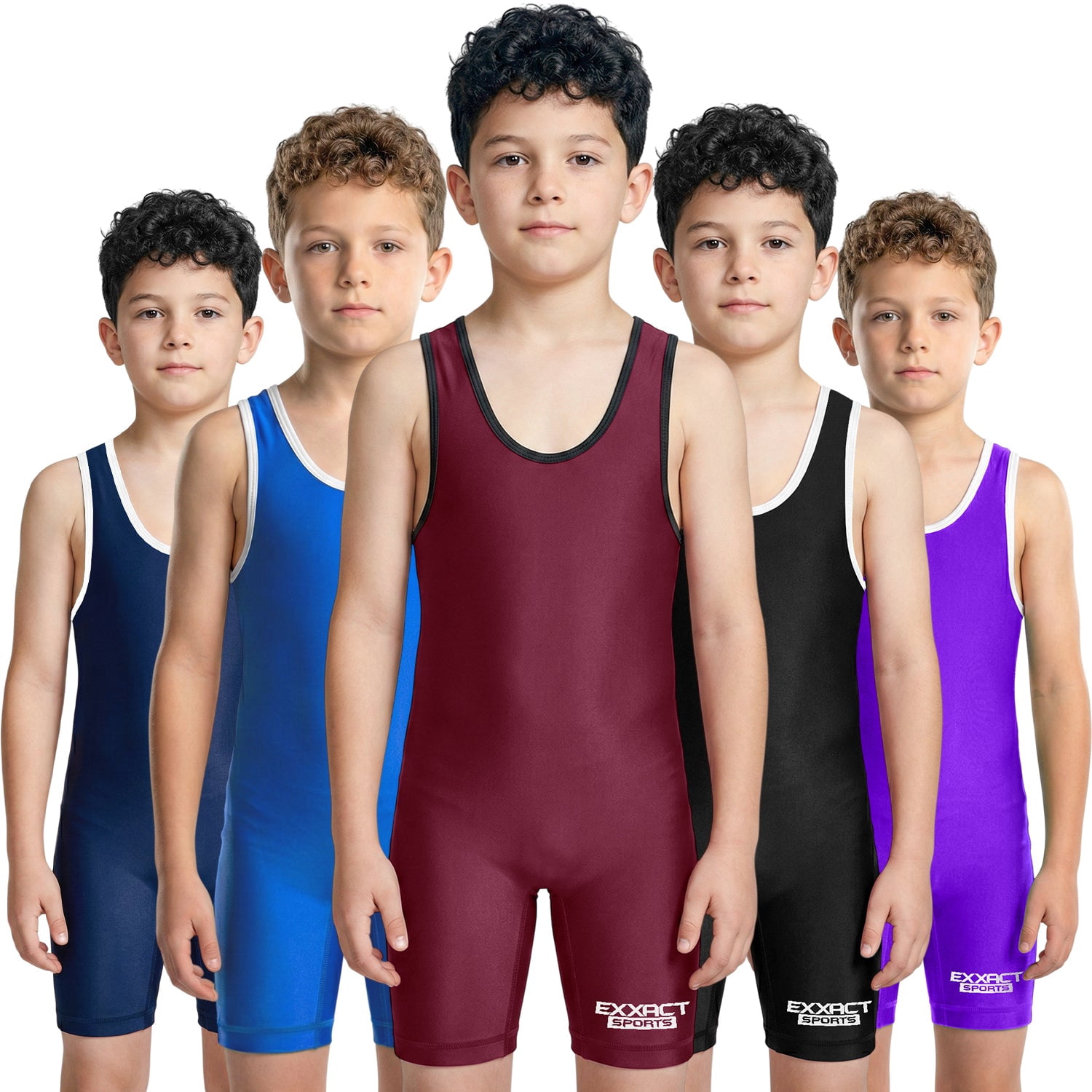 Exxact Sports Plain Youth Wrestling Singlet For Boys, Premium ...