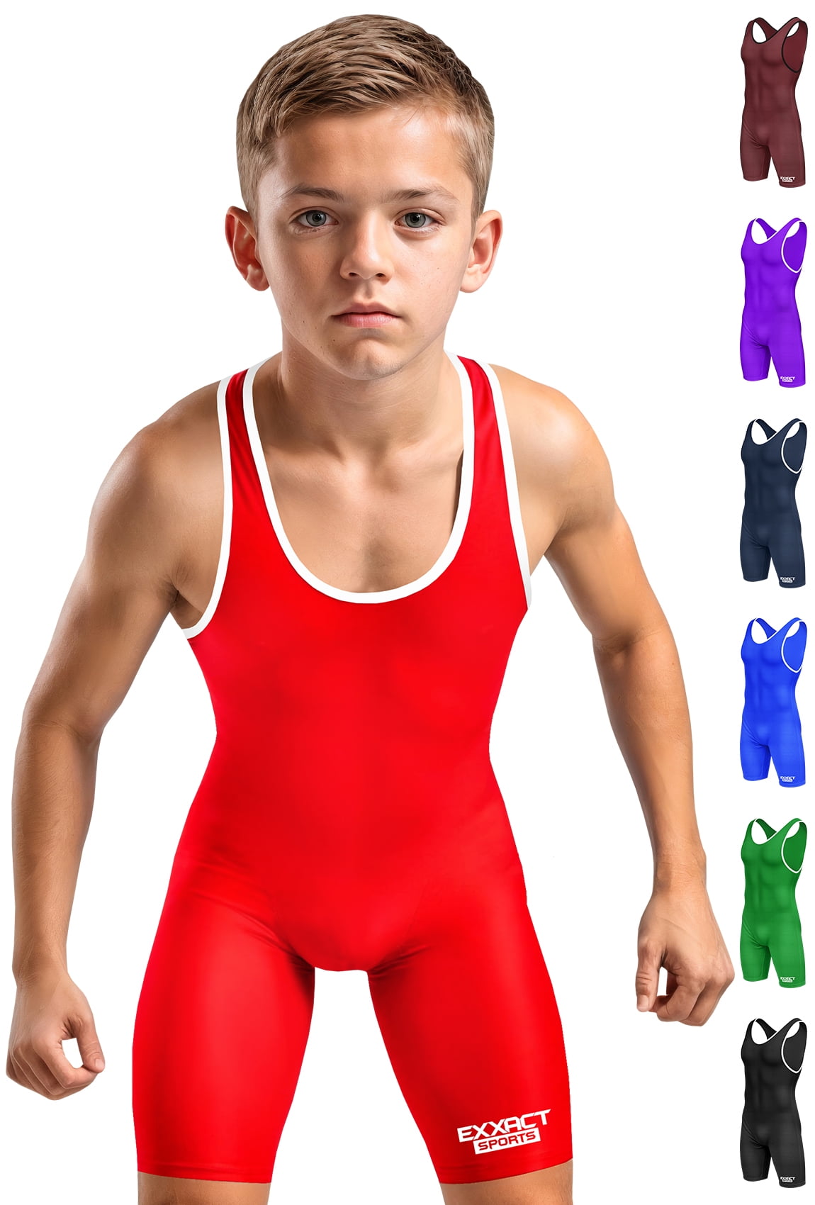 Exxact Sports Plain Youth Wrestling Singlet For Boys, Premium ...