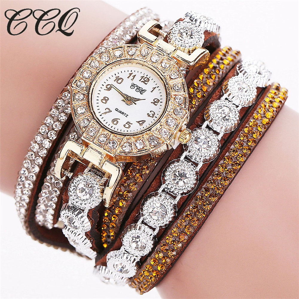 Exywaves Women's Watch Fashion Casual Analog Quartz Rhinestone Watch ...