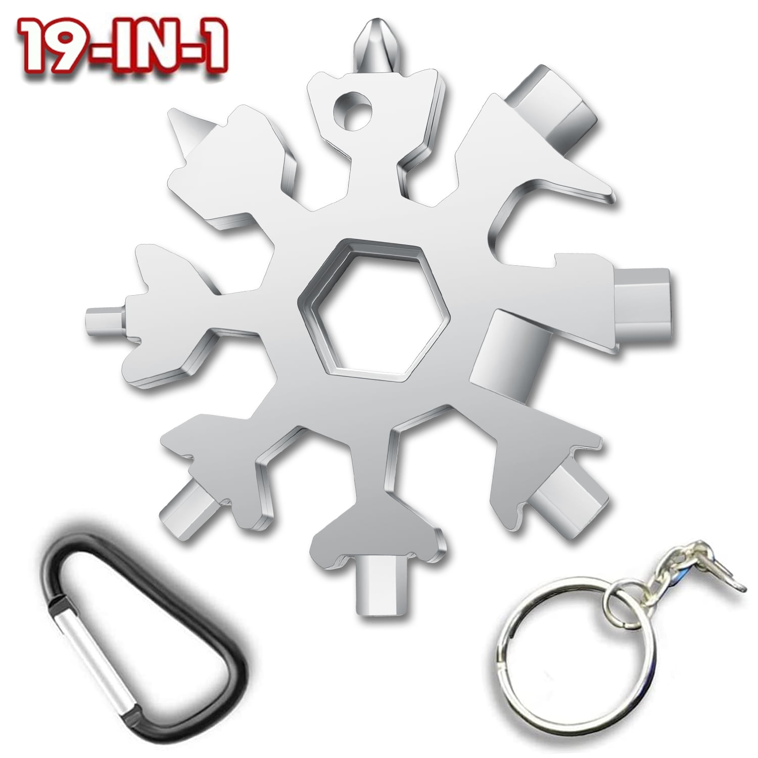 EySHp Upgraded Snowflake Multi-tool, 19-in-1 Snowflake Tool, Stainless ...