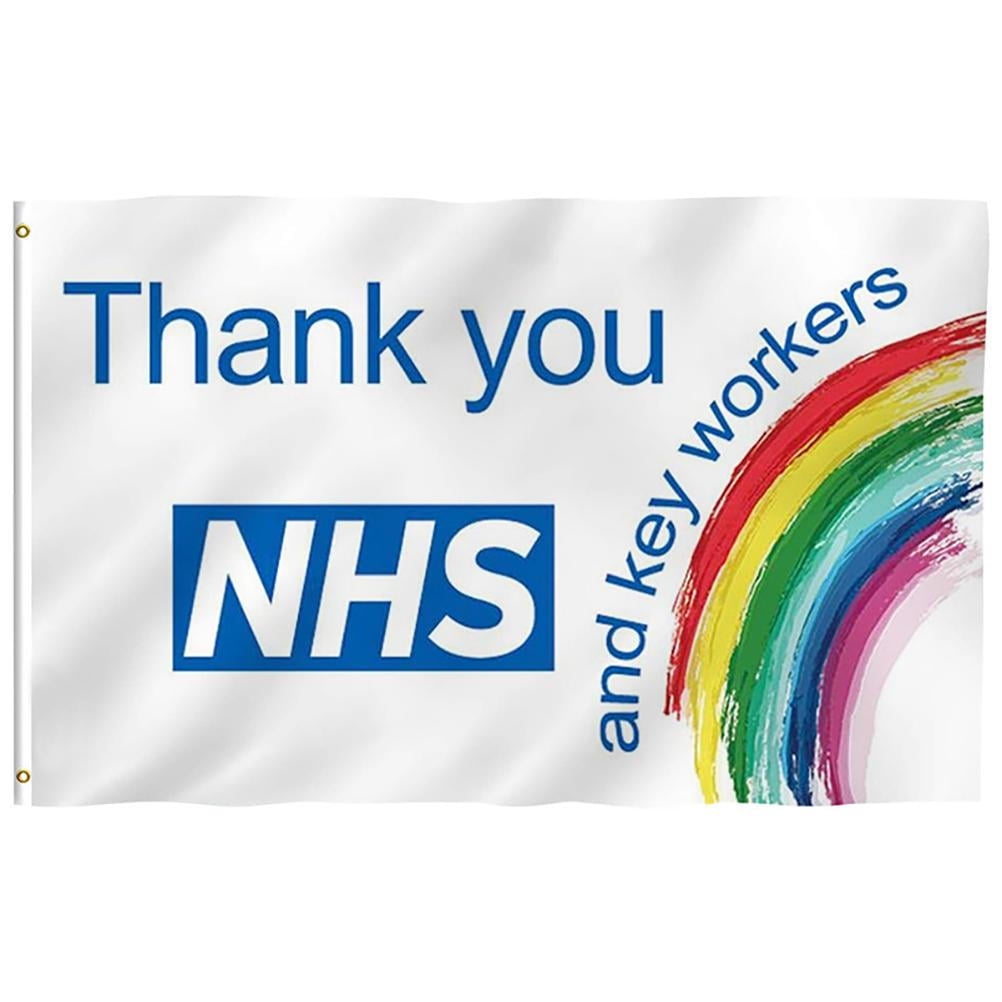 Eychin Thank You NHS Flag Rainbow Rainbow NHS Supports Banner Thank You ...
