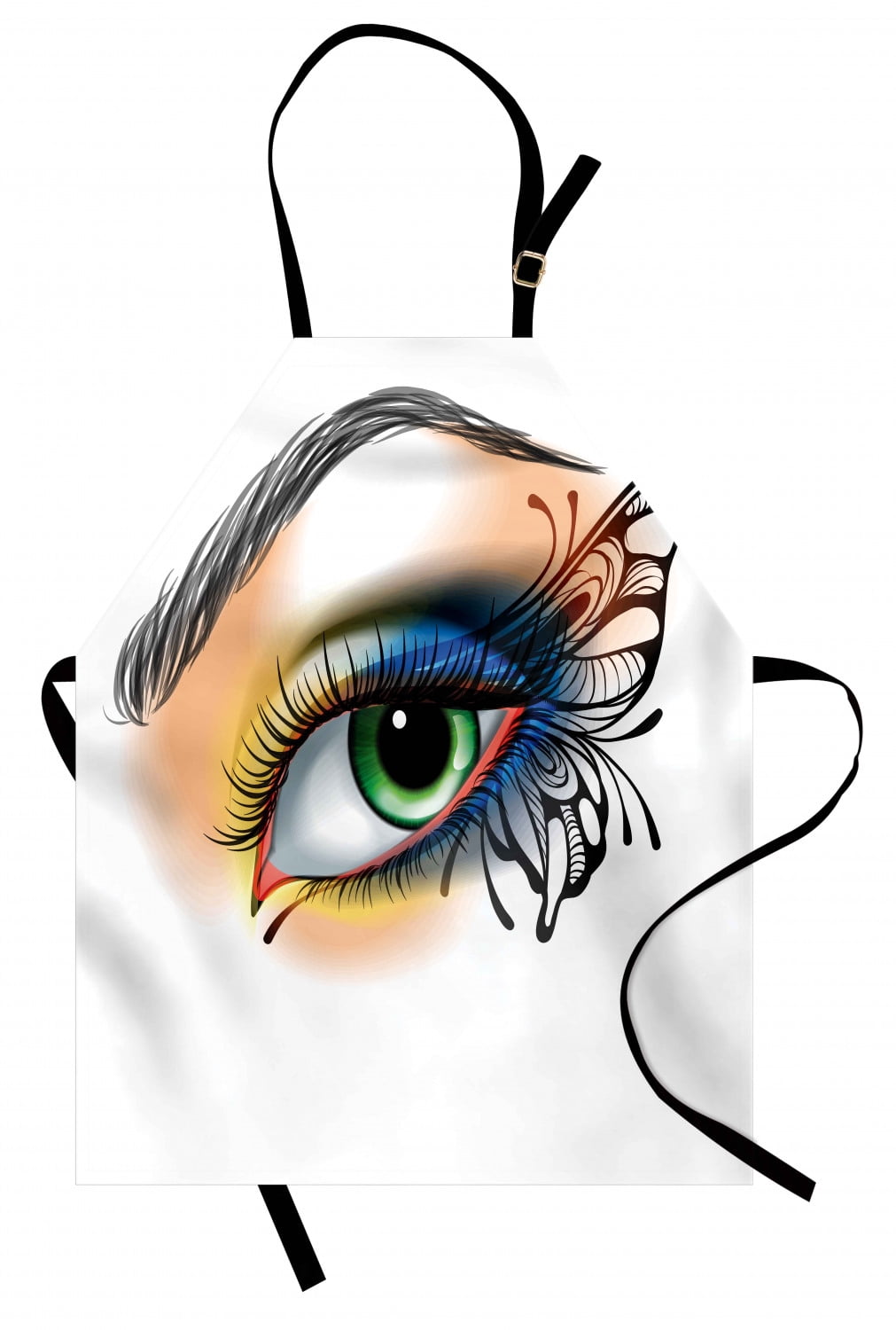 Eye Apron Fantasy Woman's Eye Make Up Butterfly Wing Vibrant Colors ...
