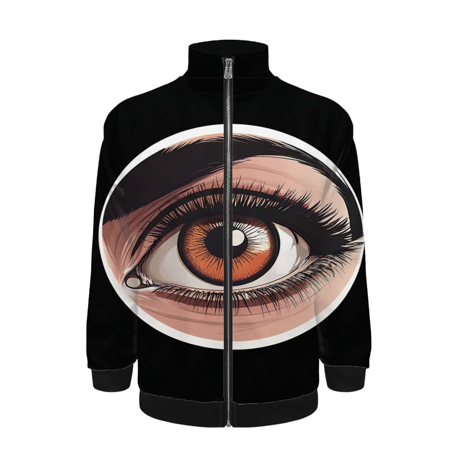 Eye Art Jacket Men's Street Cool Long Sleeves Coat Personality Tops ...