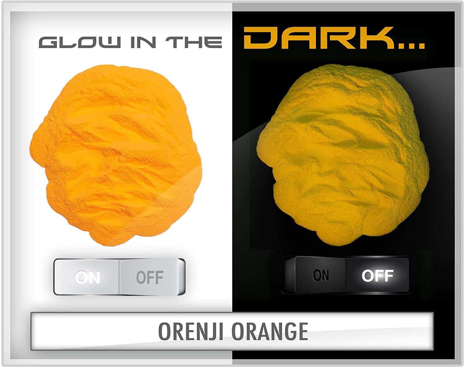 Eye Candy Mica Powder - Orenji Orange (25g) Glow in The Dark - Colorant ...