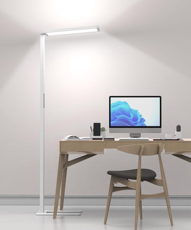 Eye-Care Led Floor Lamp, 79" Tall Office Floor Lamp, 120W Dimmable ...