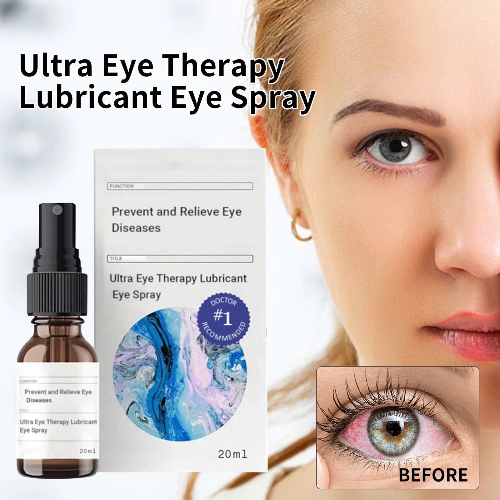Eye Care Lubricating Spray Red Eyes Eye Fatigue Dry Eye Care Spray 20ml ...
