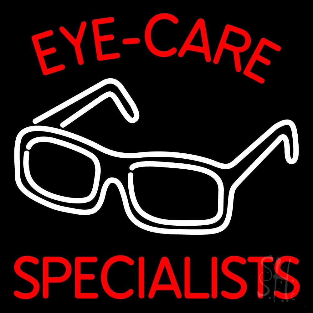 Eye Care Specialist With Glasses Logo LED Neon Sign 24 x 24 - inches ...