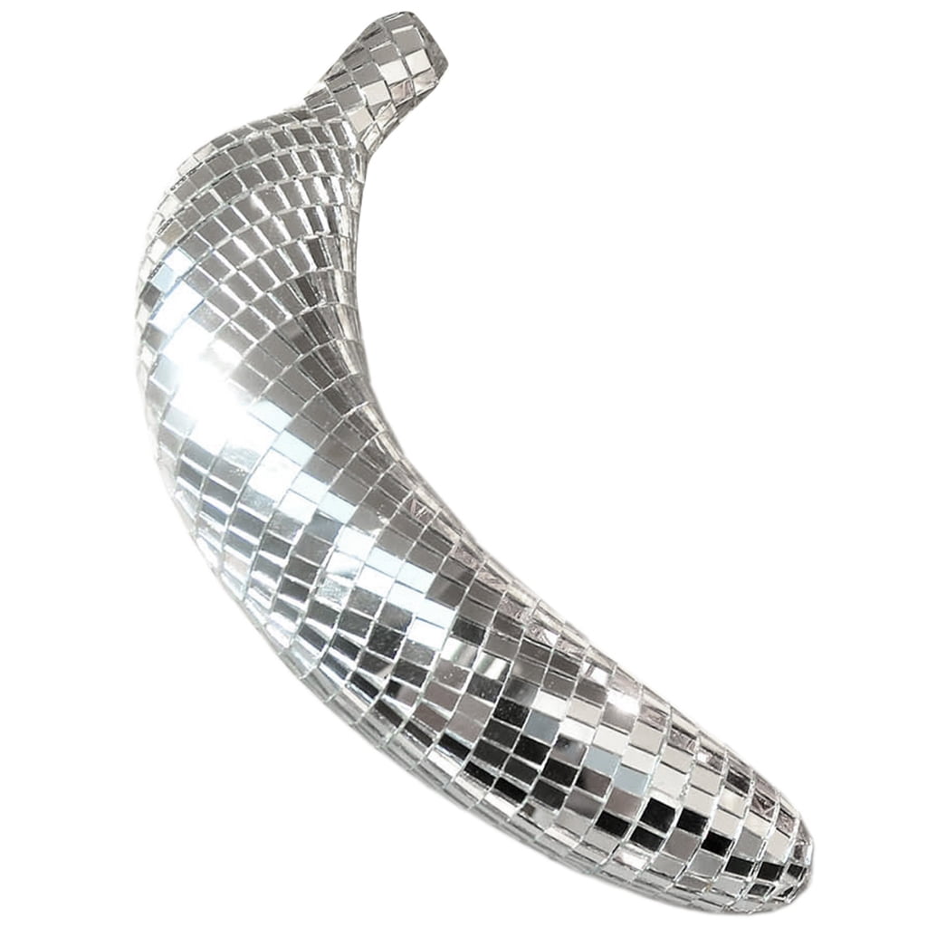 Eye Catching Banana Statue Discos Reflective Mirrored Fruit Shape ...
