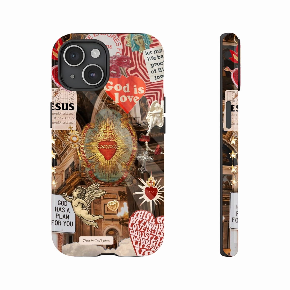 Eye-Catching Christian Faith Phone Case with Jesus God's Love Angels ...