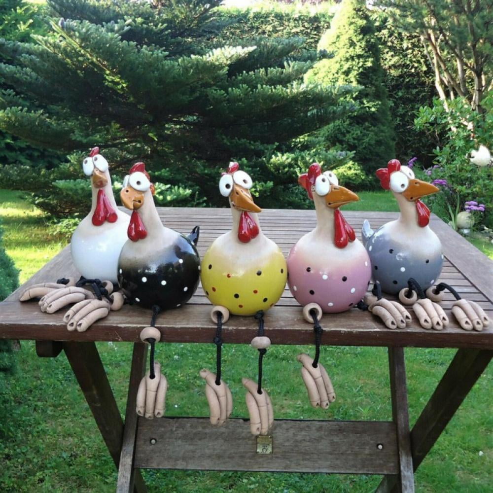 Eye Catching Cute Chicken Home Desktop Decorative Doll Toys Long Leg ...