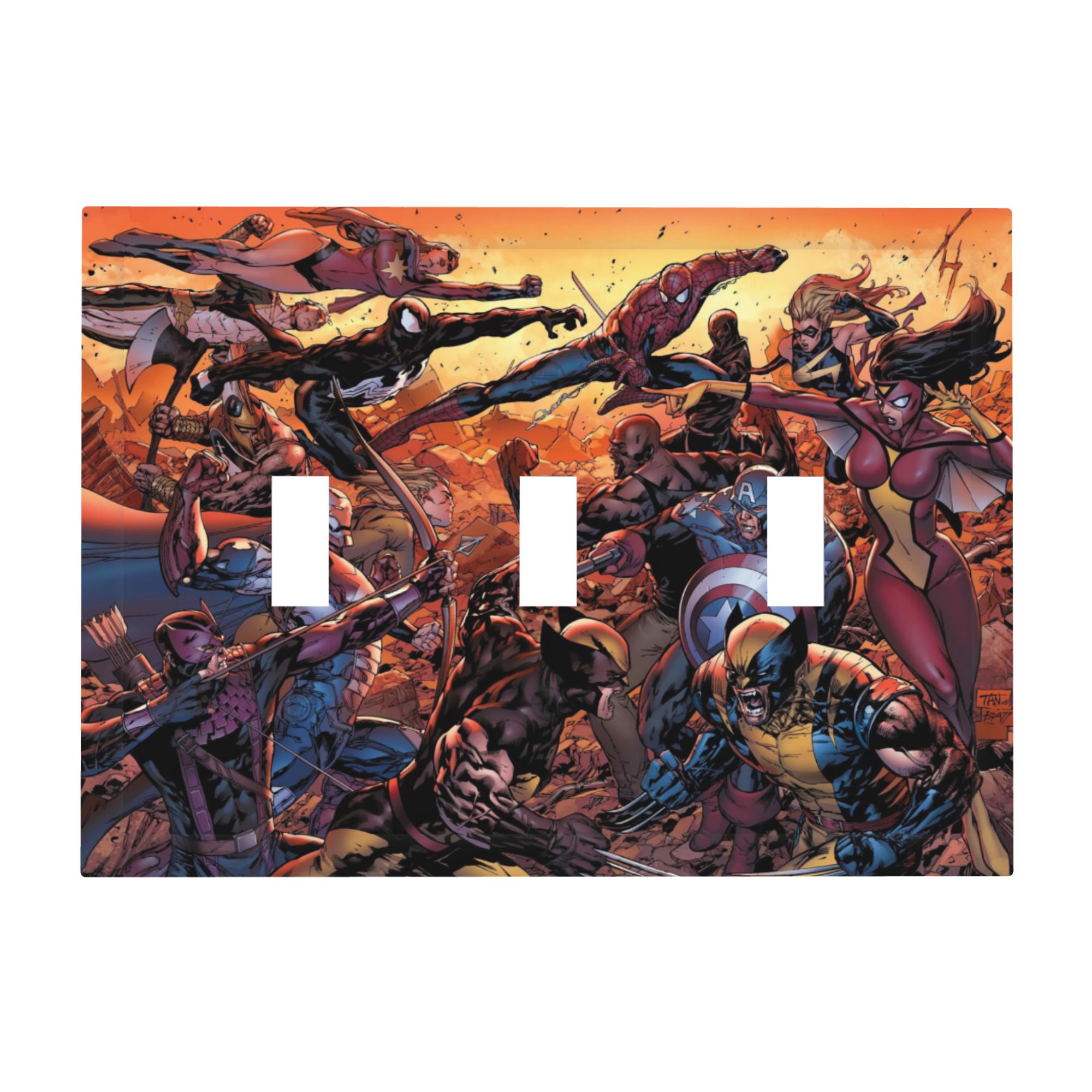 Eye - Catching! Marvel Cartoon Anime Meets Modern Triple Toggle Switch ...