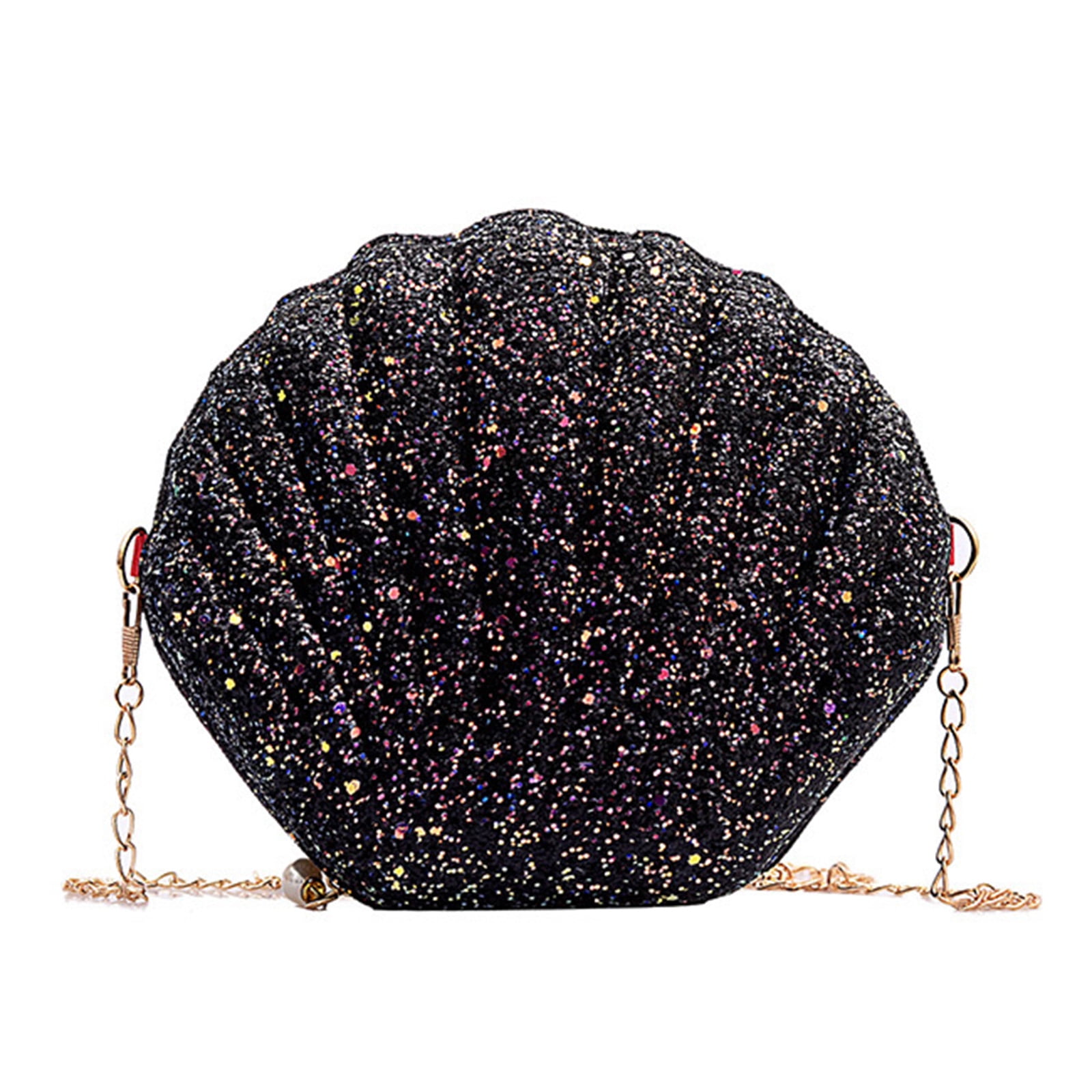 Eye Catching Shell Bag PU Leather Shoulder Purses Chain Crossbody Bags ...