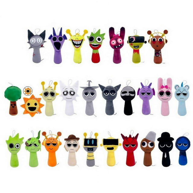Eye-Catching Sprunki Plush Figures, 27PC Horror Game Dolls, Soft and ...
