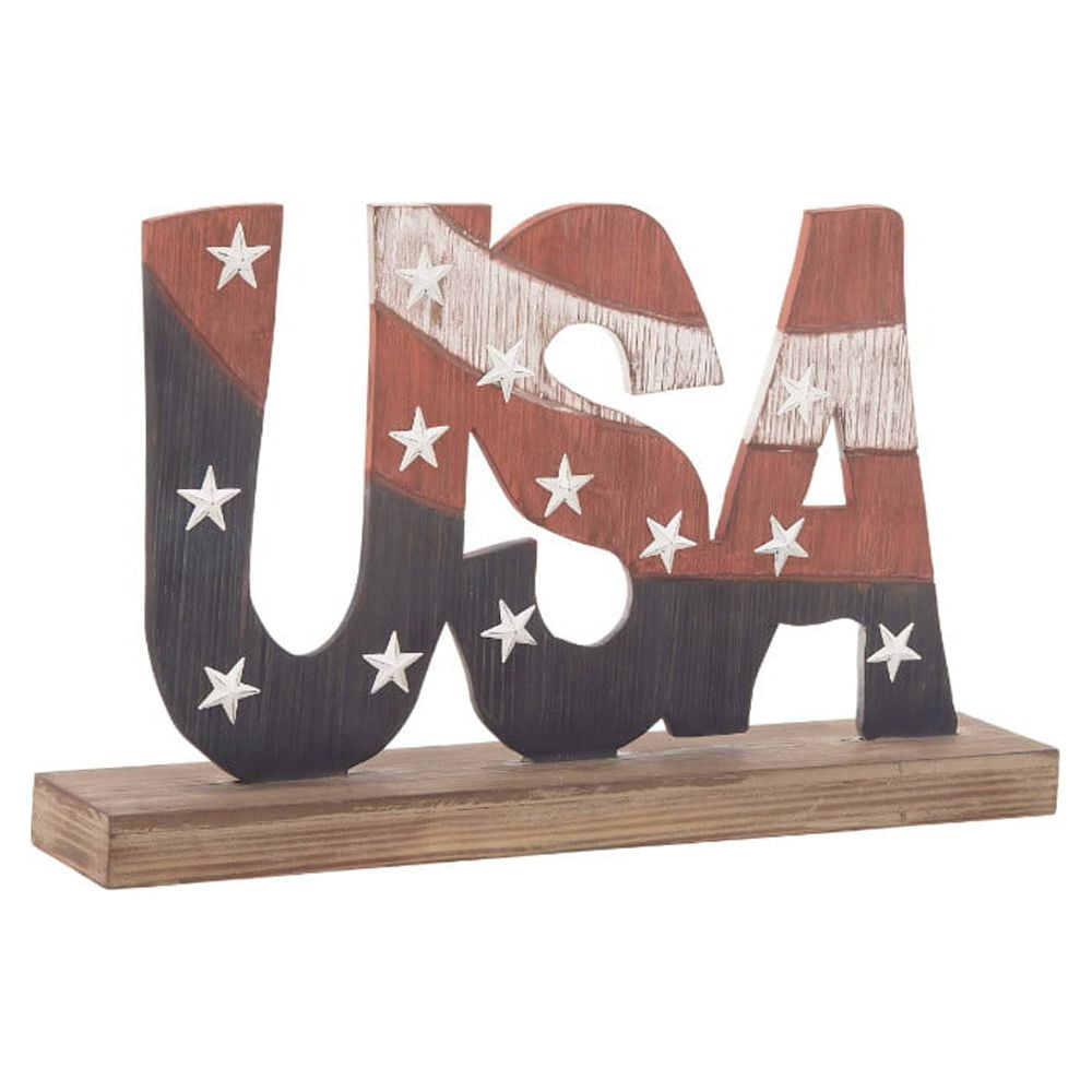 Eye Catching Wood Usa Sign - Walmart.com