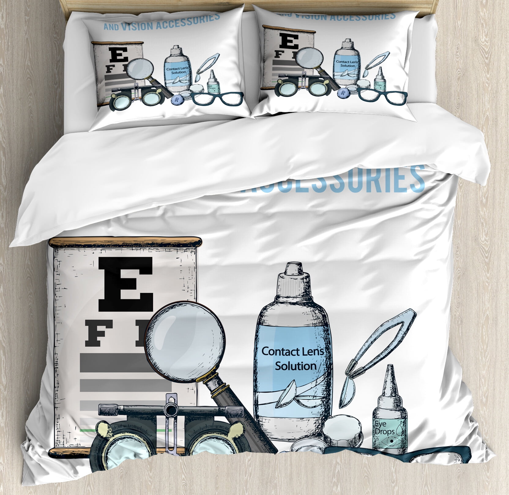 Eye Chart Duvet Cover Set, Ophthalmology and Vision Accessories ...