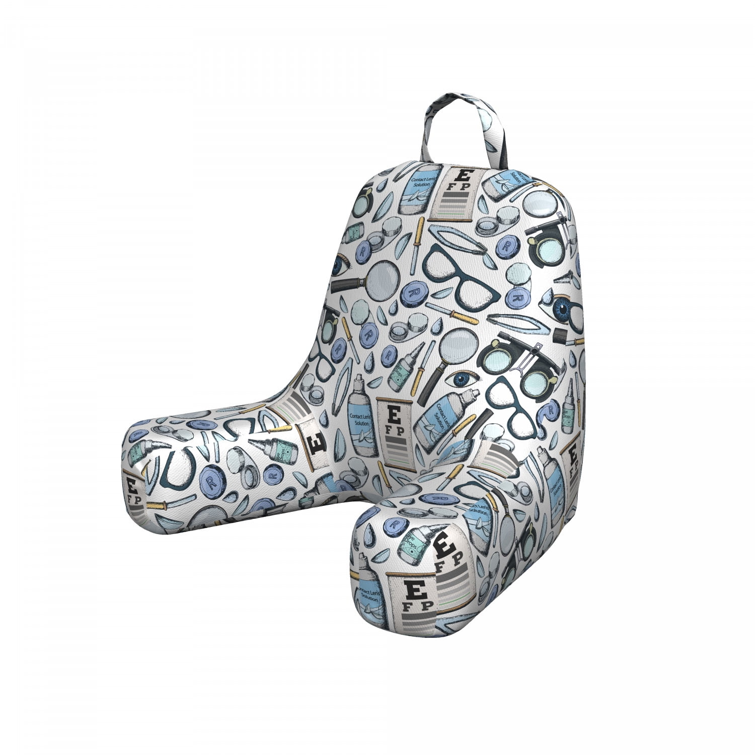 Eye Chart Reading Pillow Cover, Scattered Optometry Themed Accessories ...