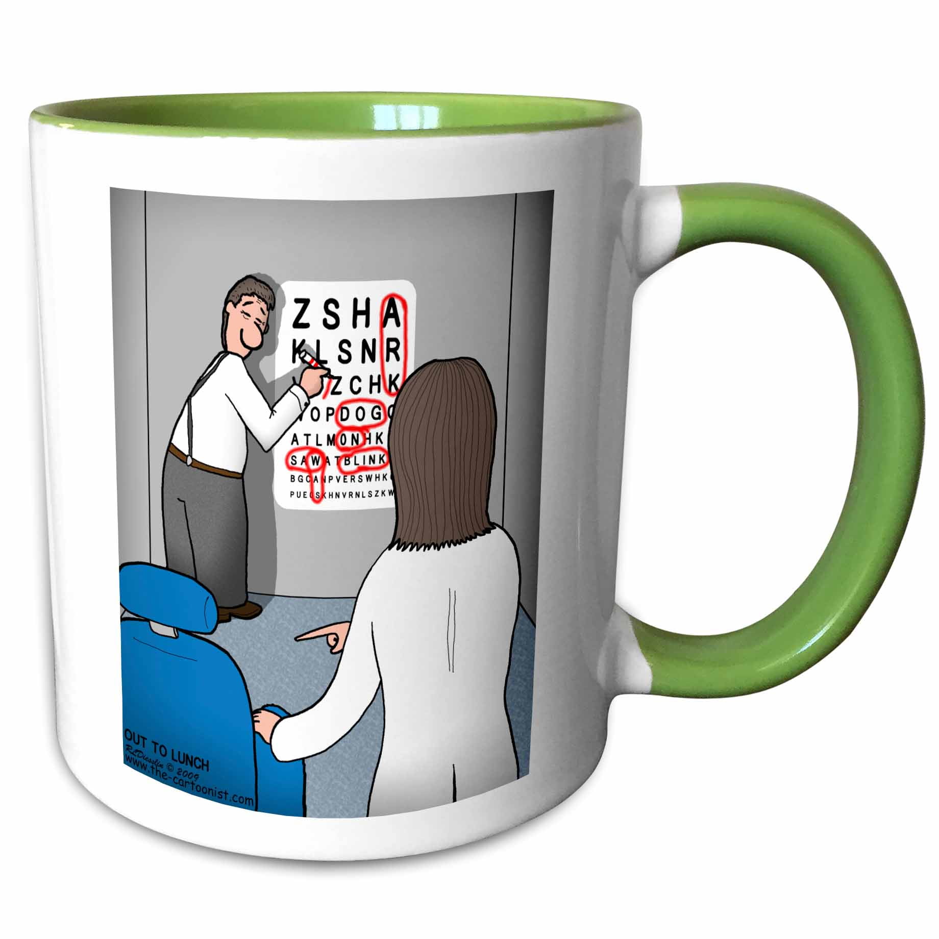 3drose, Eye Chart Word Search - Visit to the Eye Doctor, 11oz Two-tone ...
