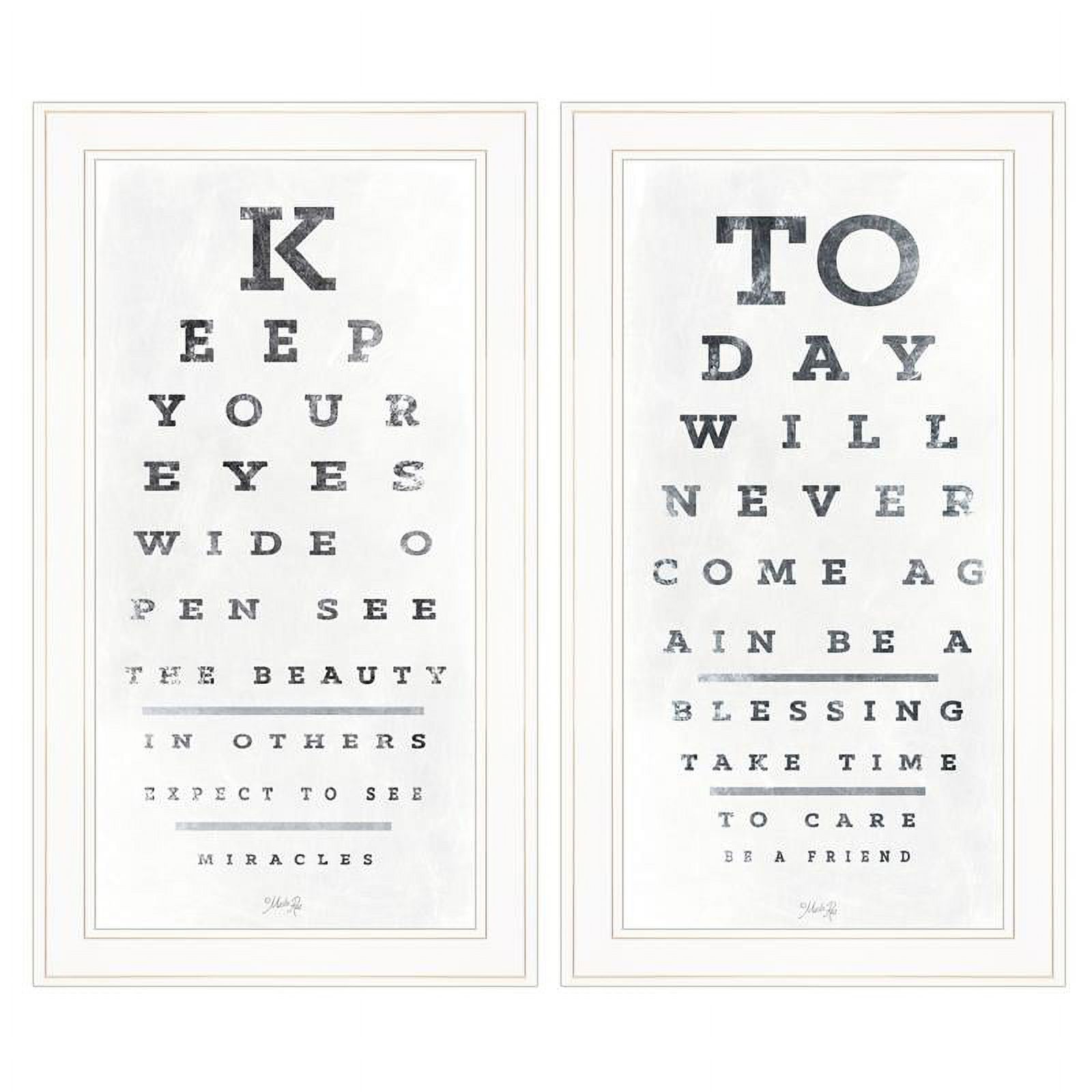 Eye Charts 2-Piece Vignette by Marla Rae Printed Wall Art Wood Multi ...