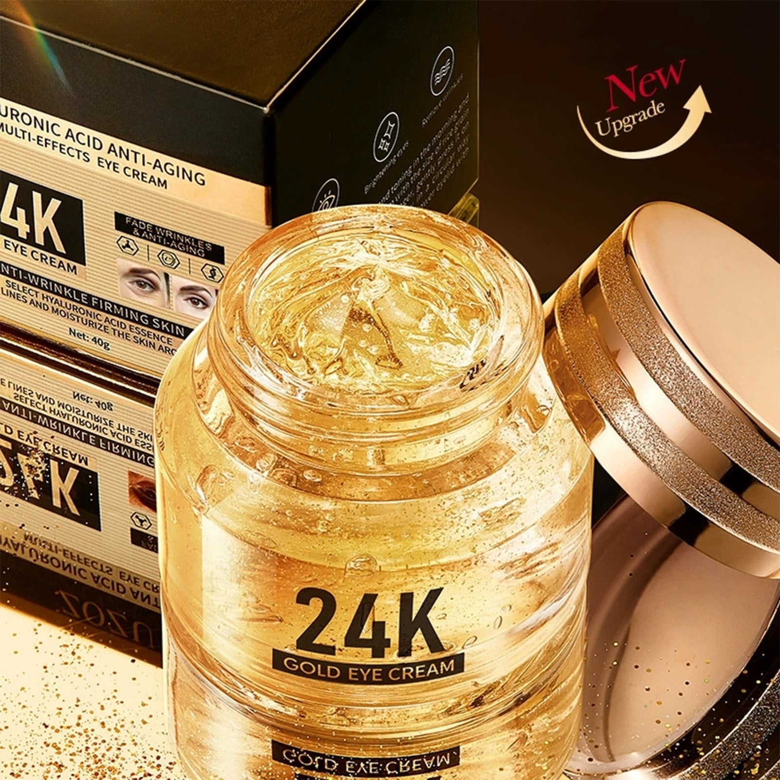 Eye Cream Anti Aging,Eye Cream for Puffiness and Bags Under Eyes,Gold ...
