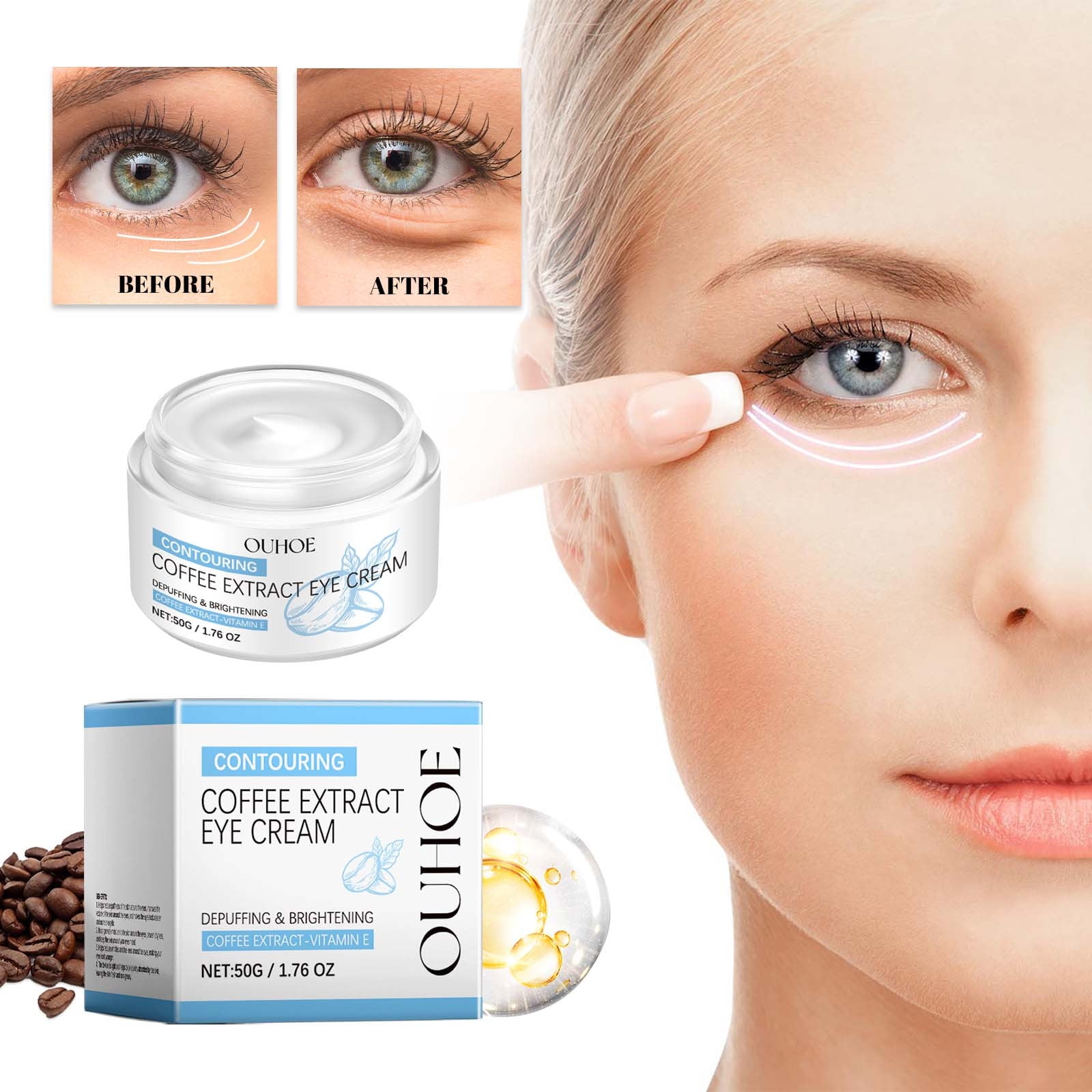 Eye Cream For Puffiness And Bags Under Eyes With Caffeine - Energizing ...