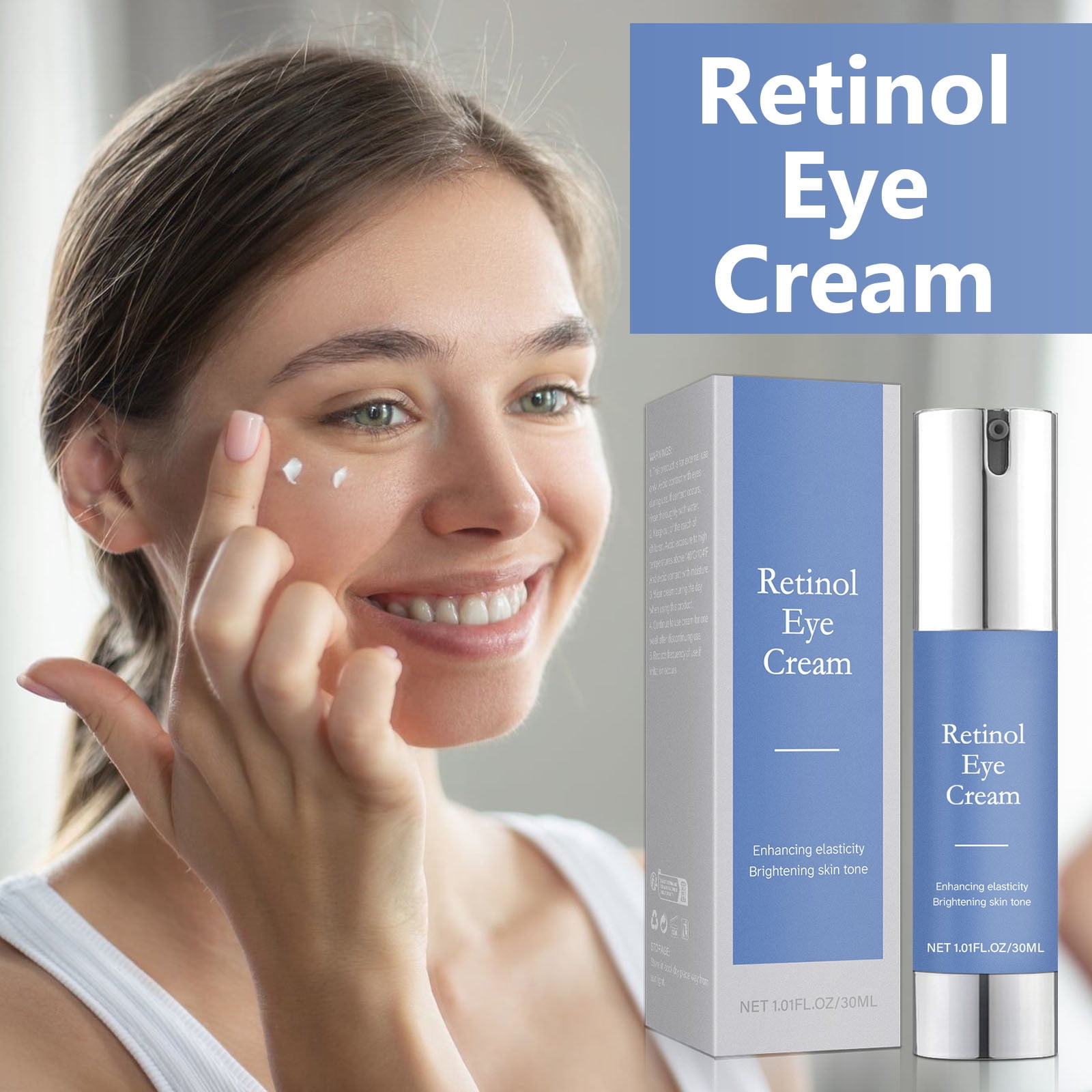 Eye Cream Retinol Enriched Formula Hydrating And Firming Texture Reduces Dark Circles Puffiness ...