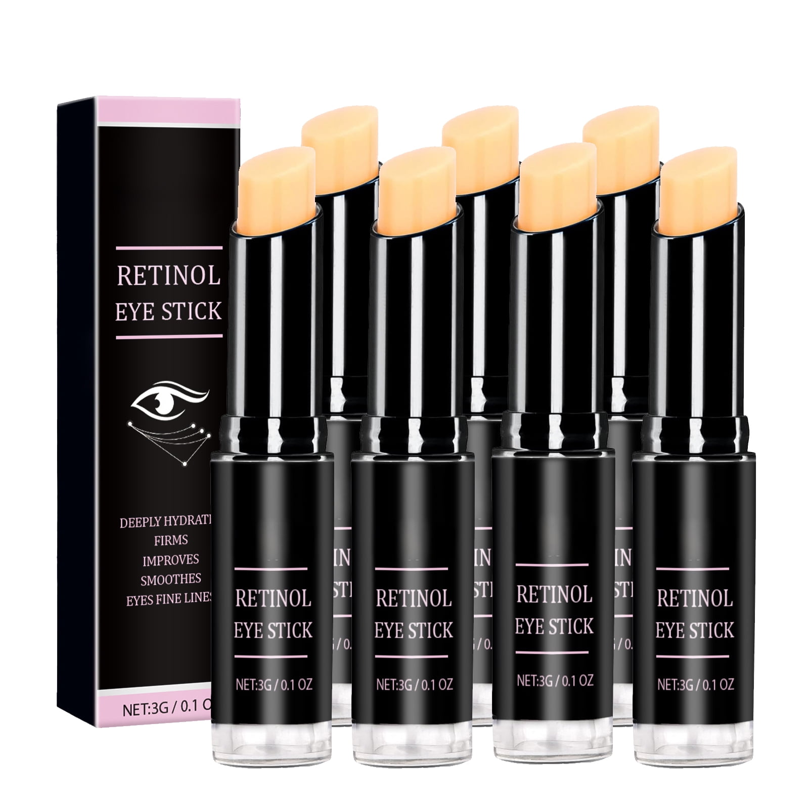 Eye Cream Stick， Retinol Portable Eye Skin Stick Anti-Wrinkle Removing ...