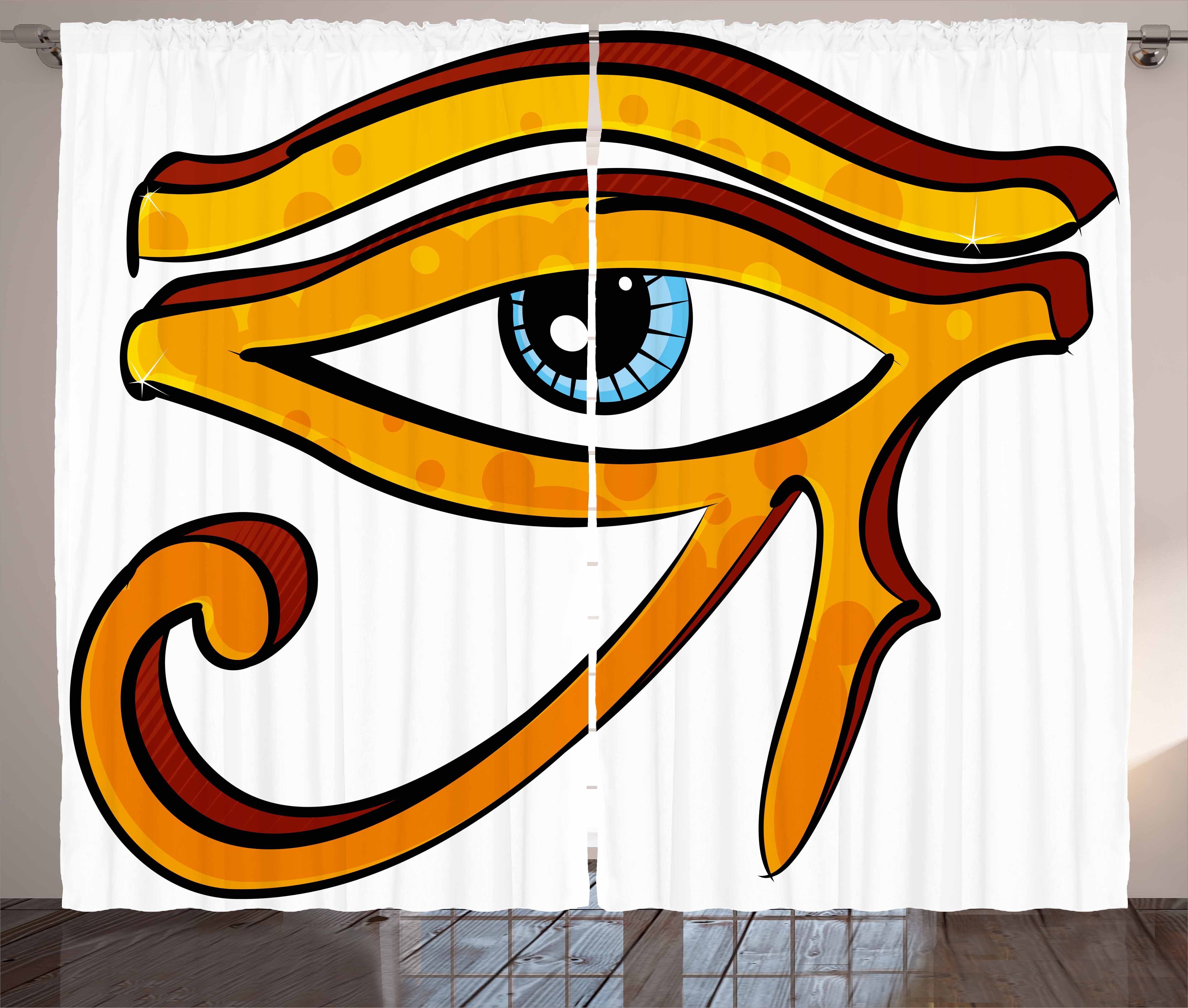 Ambesonne Eye Curtains 2 Panel Set, Eye Shape Egyptian, 108" x 84 ...