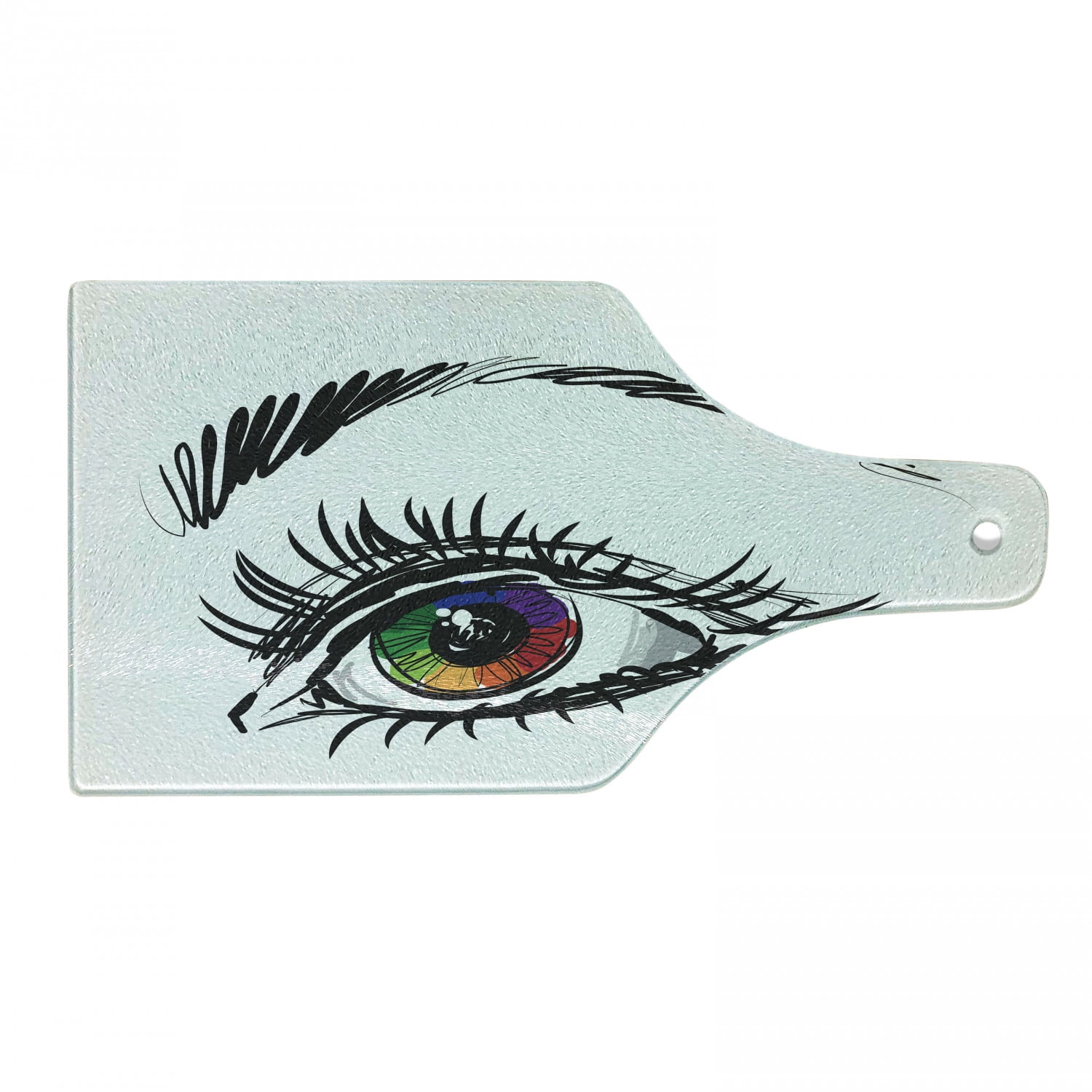 Eye Cutting Board, Eyeball of a Female in Many Colors Looking Elsewhere ...