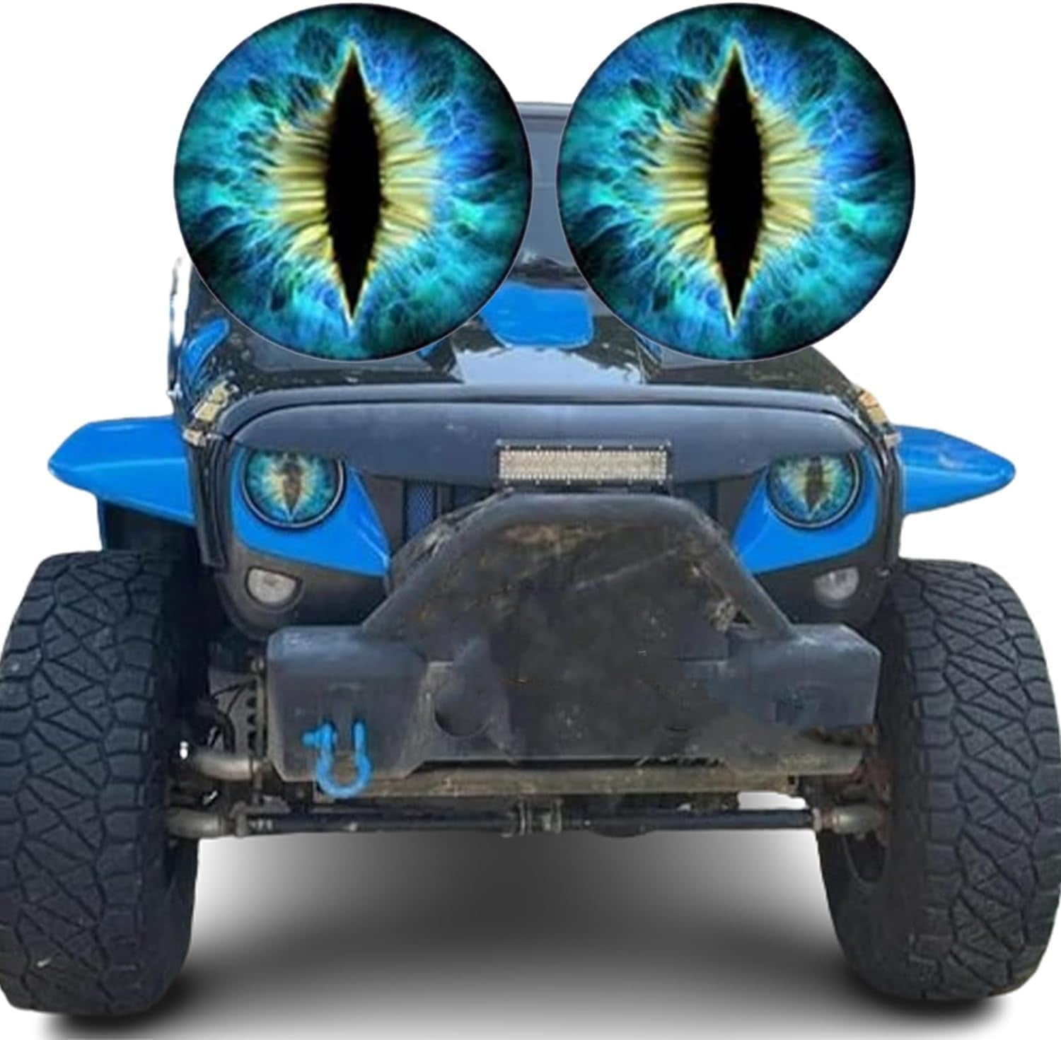 Eye Decals for Jeep Headlights, 7.87inch Beast Eyes Headlight Decals ...