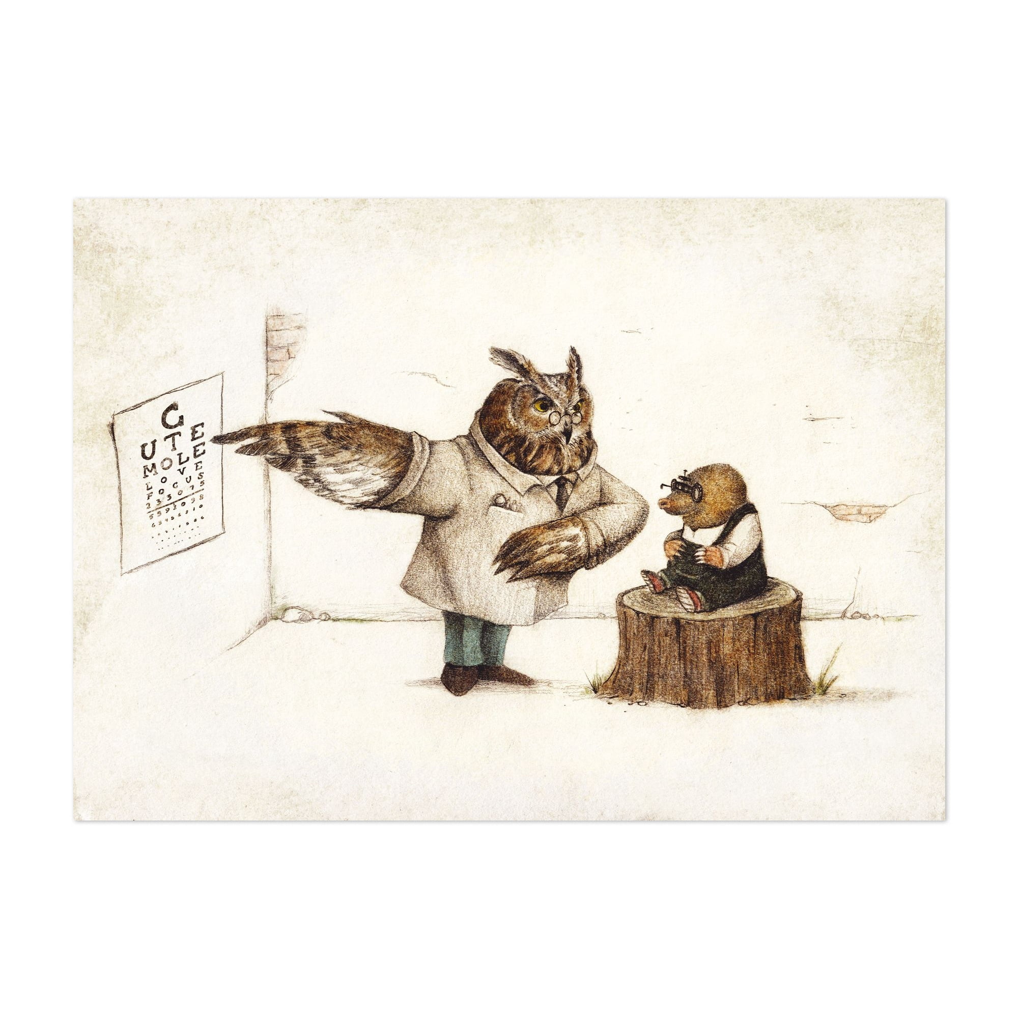 Eye Doctor - Drawing Humor Surrealism Vintage Illustration Fantasy ...