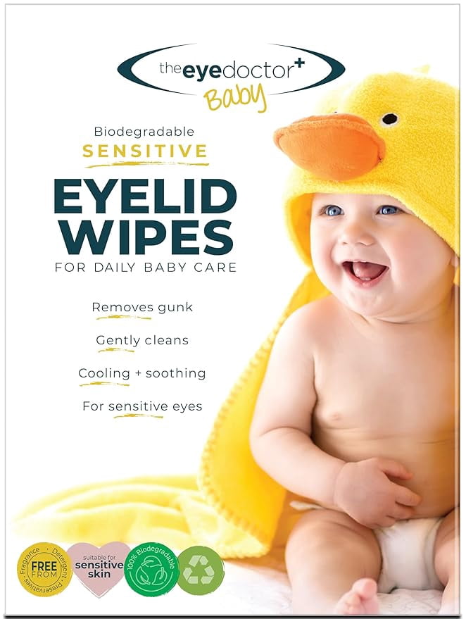 The Eye Doctor Sensitive Baby Eye Wipes x40 - Sterile Baby Eyelid Wipes ...