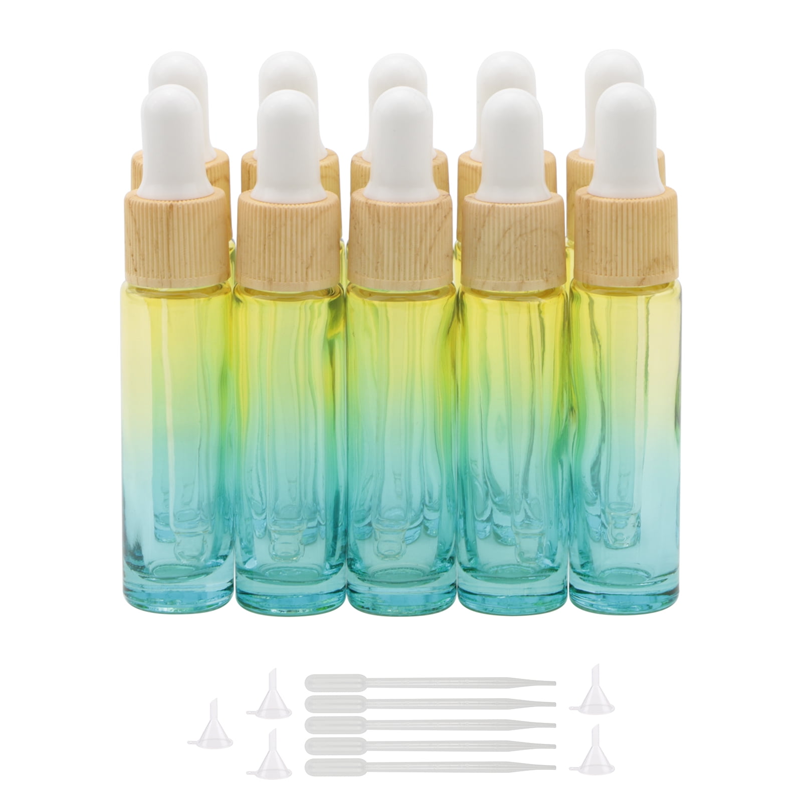 Eye Dropper Bottle Set, 10ml (1/3oz) Yellow Blue Gradient Thickened ...