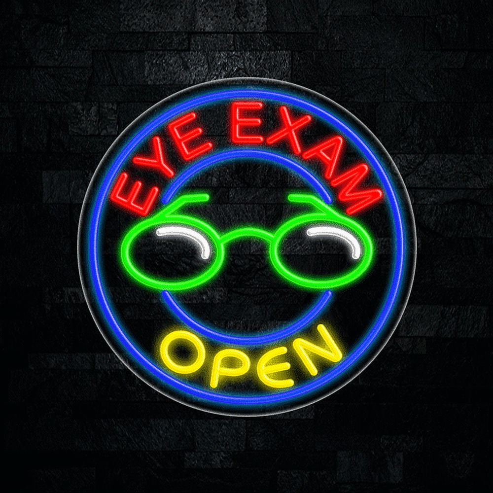 Eye Exam LED Neon Sign 26"L x 26"H #31142 - Walmart.com