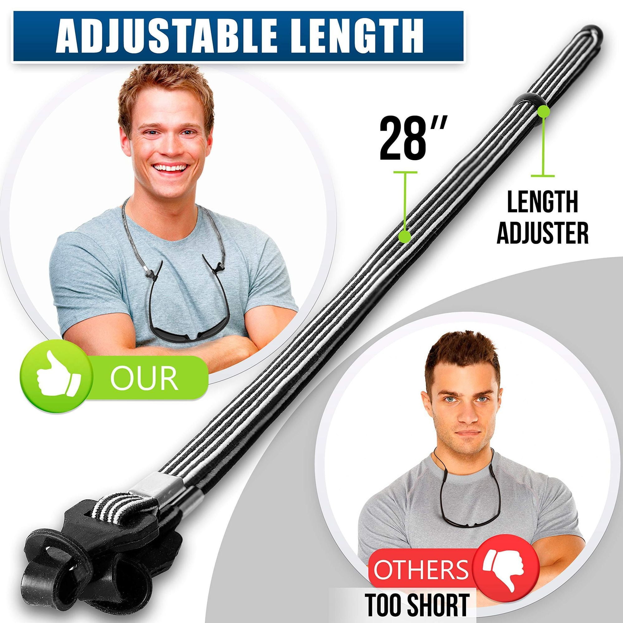 Eye Glasses String Holder Straps 28 inch Sports Sunglasses Strap for ...