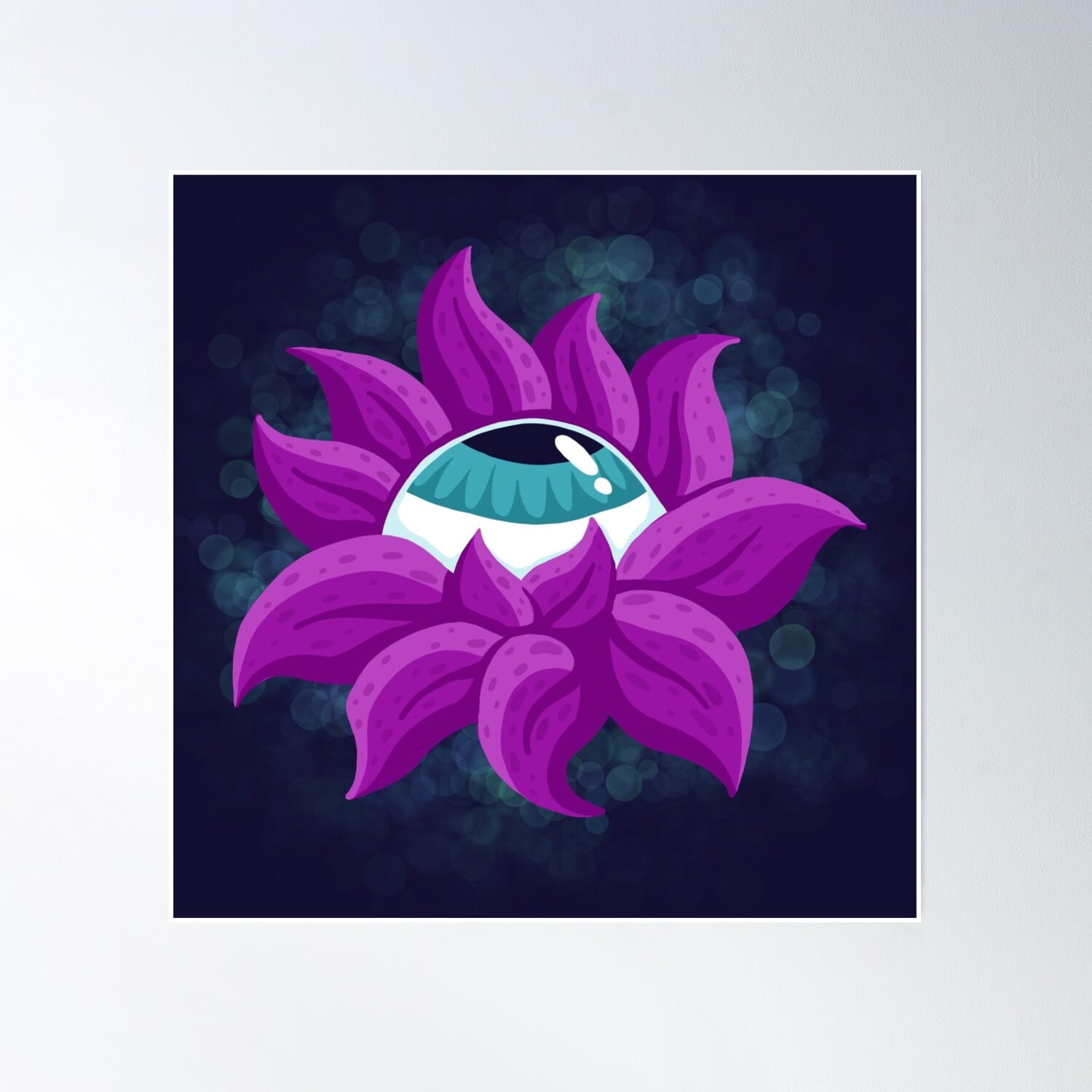 Eye Lotus Poster Wall Art, Modern Wall Decor, 30x30 UNFRAMED - Walmart.com