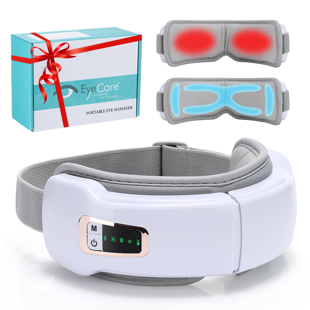 Eye Massager with Heat, Compression, Bluetooth, Heated Eye Mask with ...