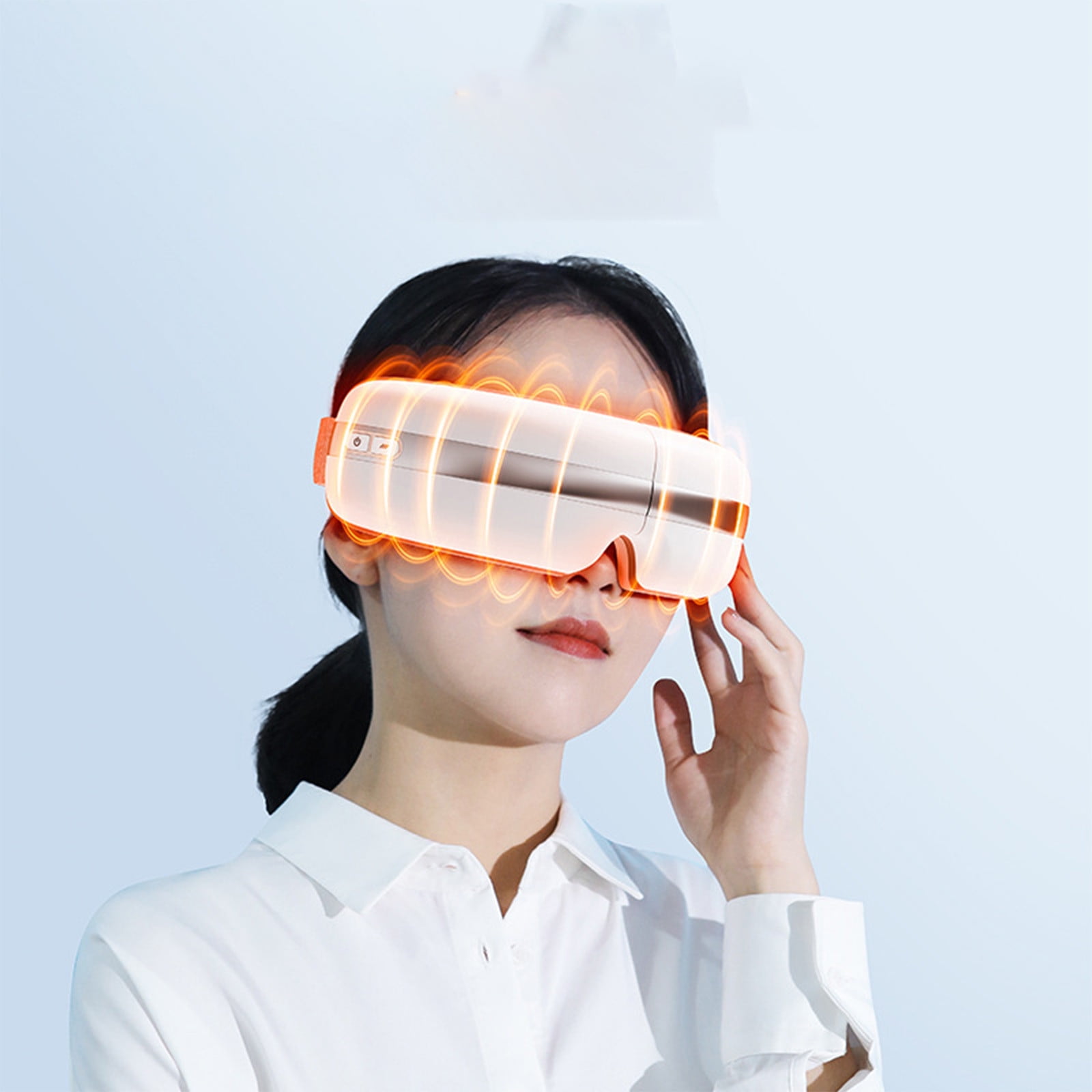 Eye Massager with Heat & Compression,Rechargeable Eye Heat Massager for ...