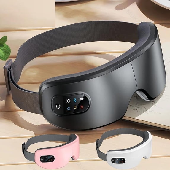 Eye Massager with Vibration Bluetooth Music, Smart Massage Eye Mask for ...