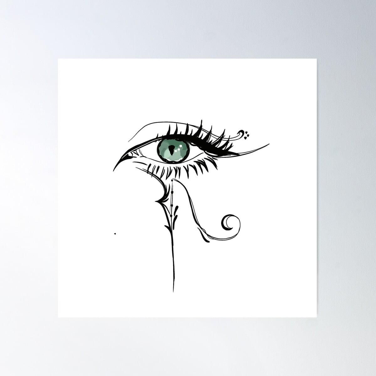 Eye Of The Horus Green Color Of An Eye Poster Wall Art, Modern Wall ...