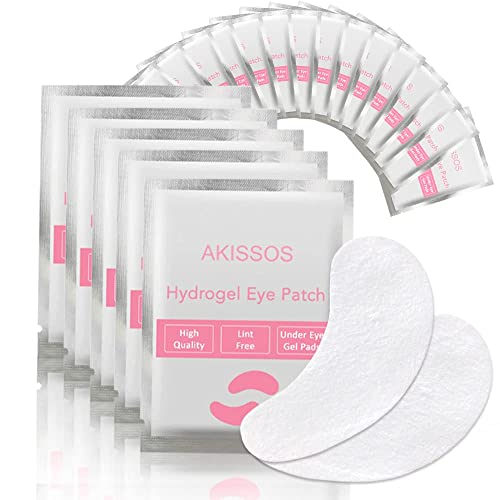 Eye Pads Eyelash Extension Supplies - Akissos 100 Pcs Under Eye Patches ...