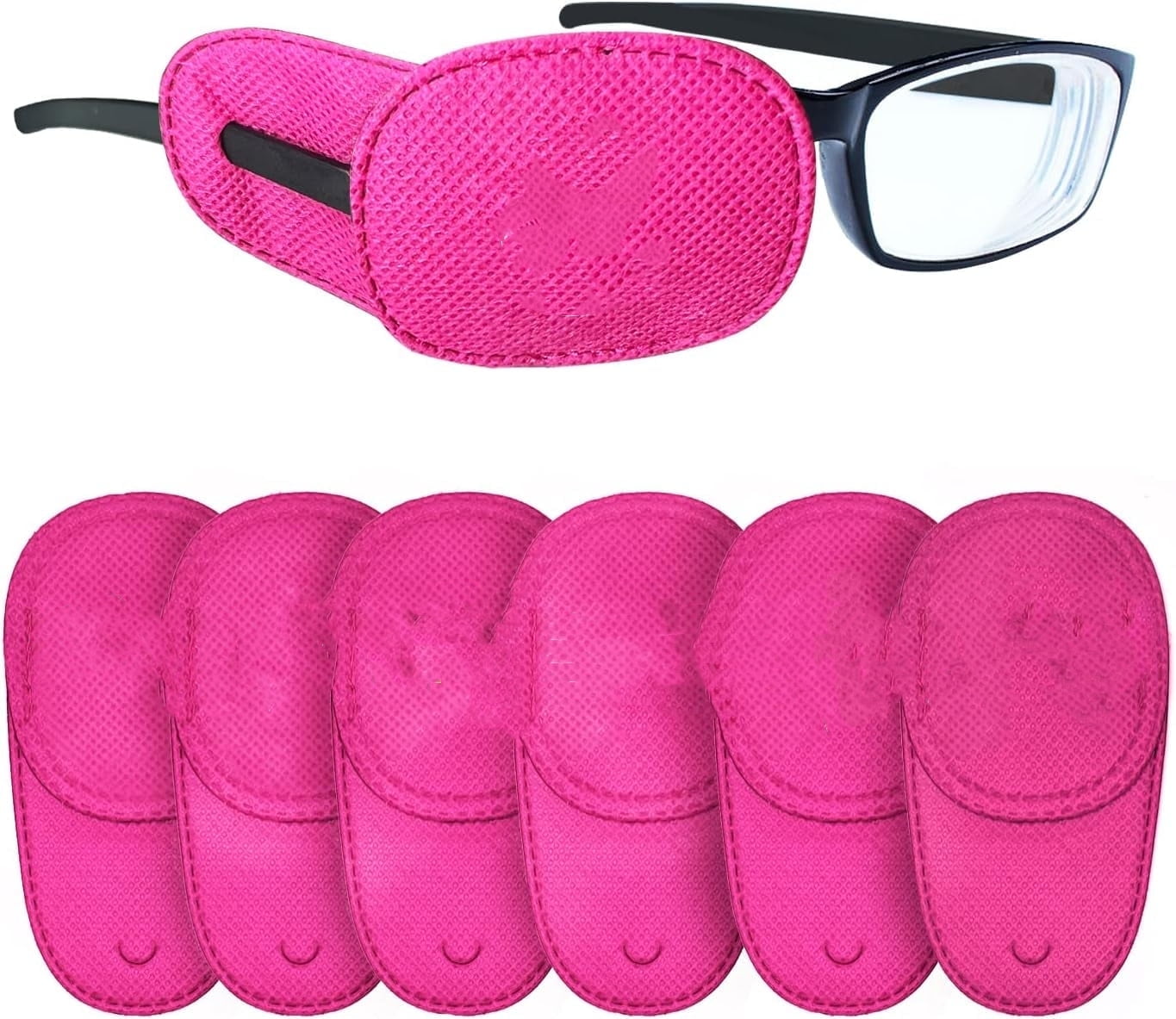 Eye Patches for Glasses 6 Pack, MODANU Reusable Non-Woven Fabric Eye ...