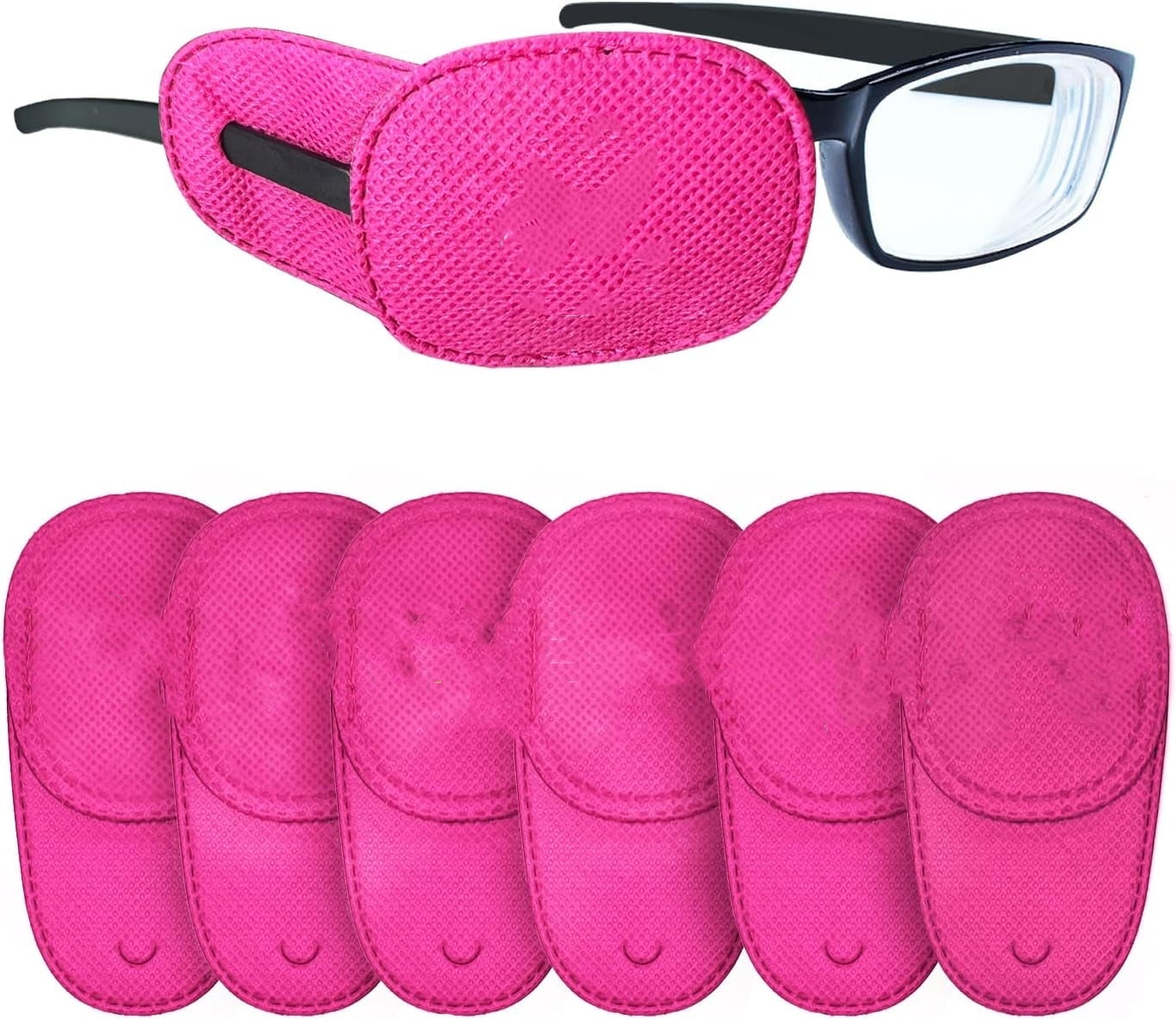 Eye Patches for Glasses 6 Pack, MODANU Reusable Non-Woven Fabric Eye ...