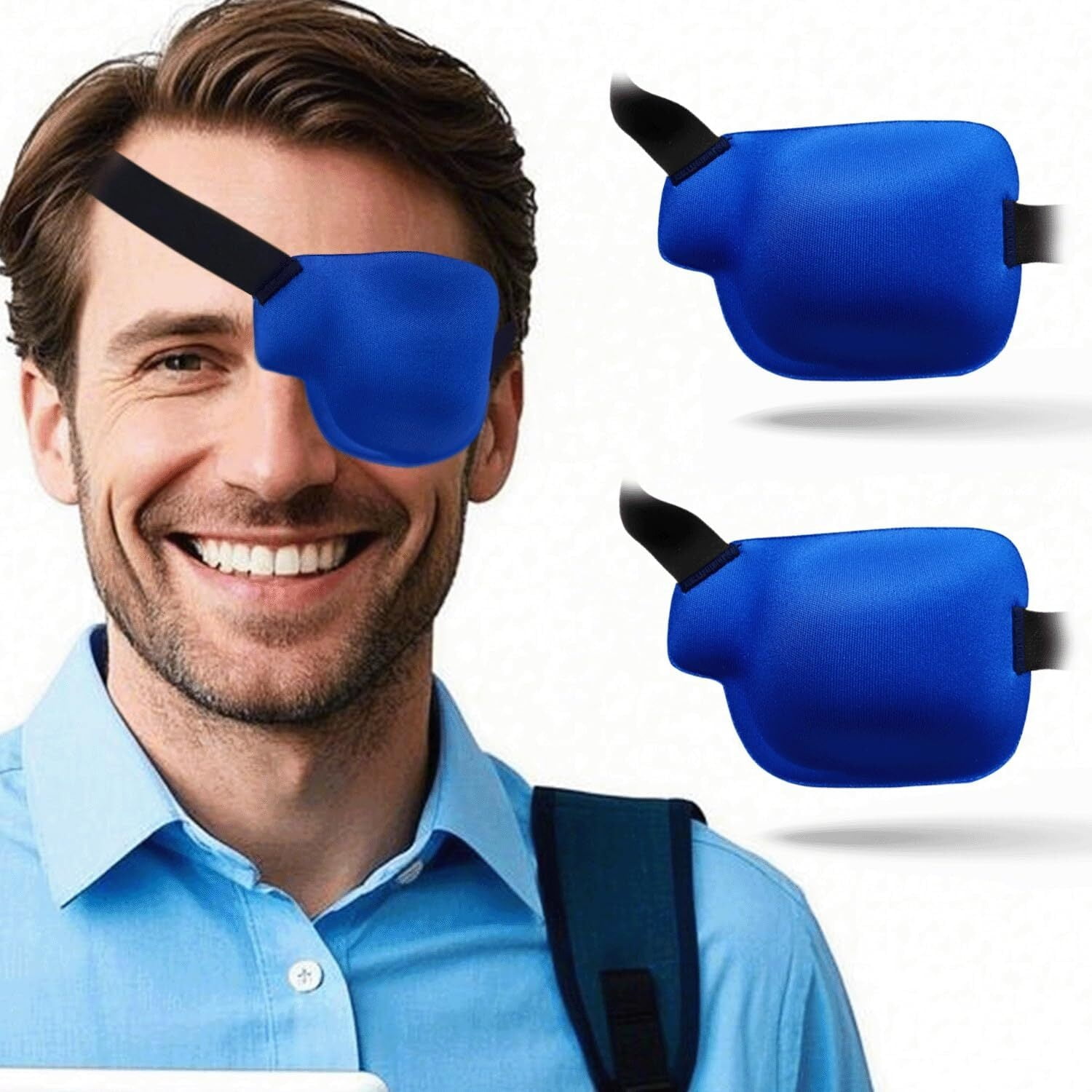 Eye Patches for Adults and Kids, 2 Pcs 3D Eye Patch Black Adjustable ...